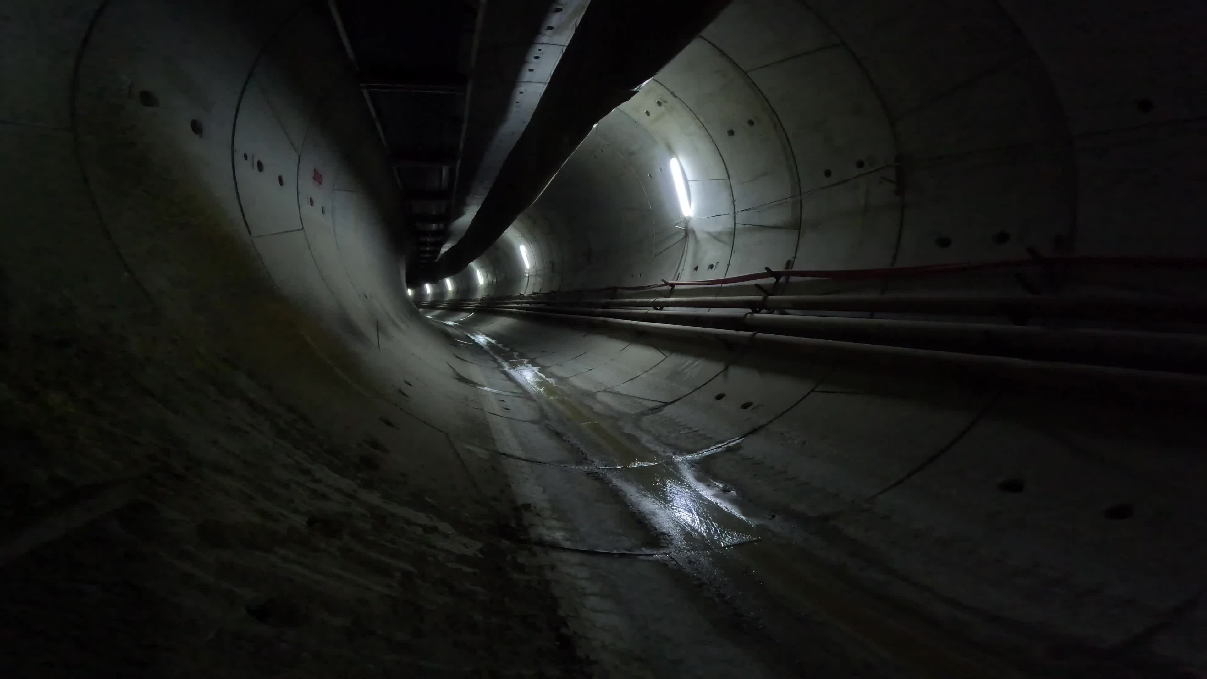 View Of A Subway Tunnel With Installation Of Segment Erector Rings Made