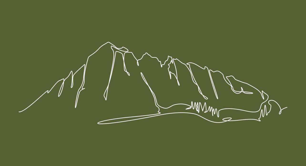Continuous Line Drawing Mountain Vector Art, Icons, and Graphics for ...