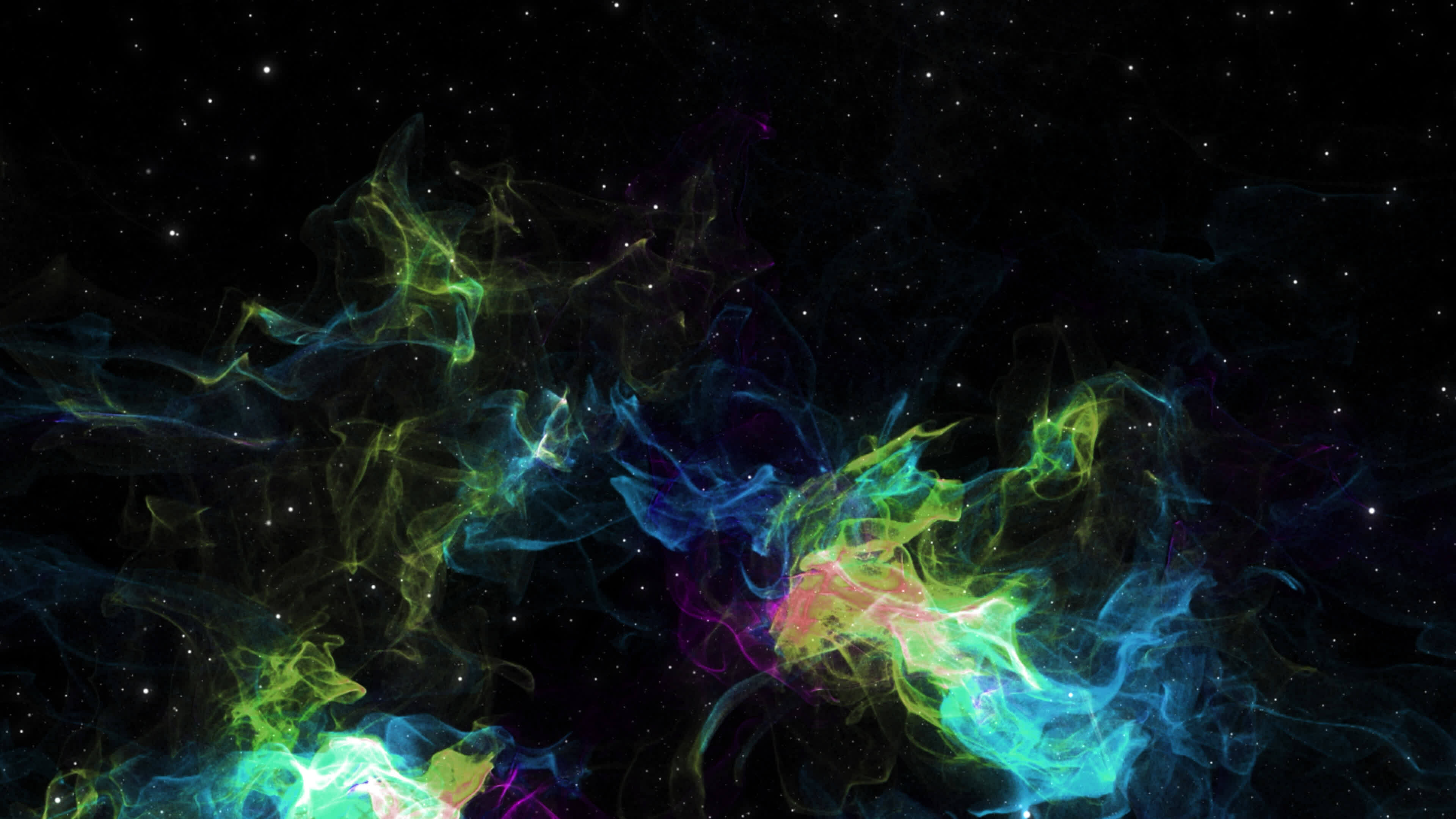 A loop animation background featuring colorful particle Flying explosions effect animation ...