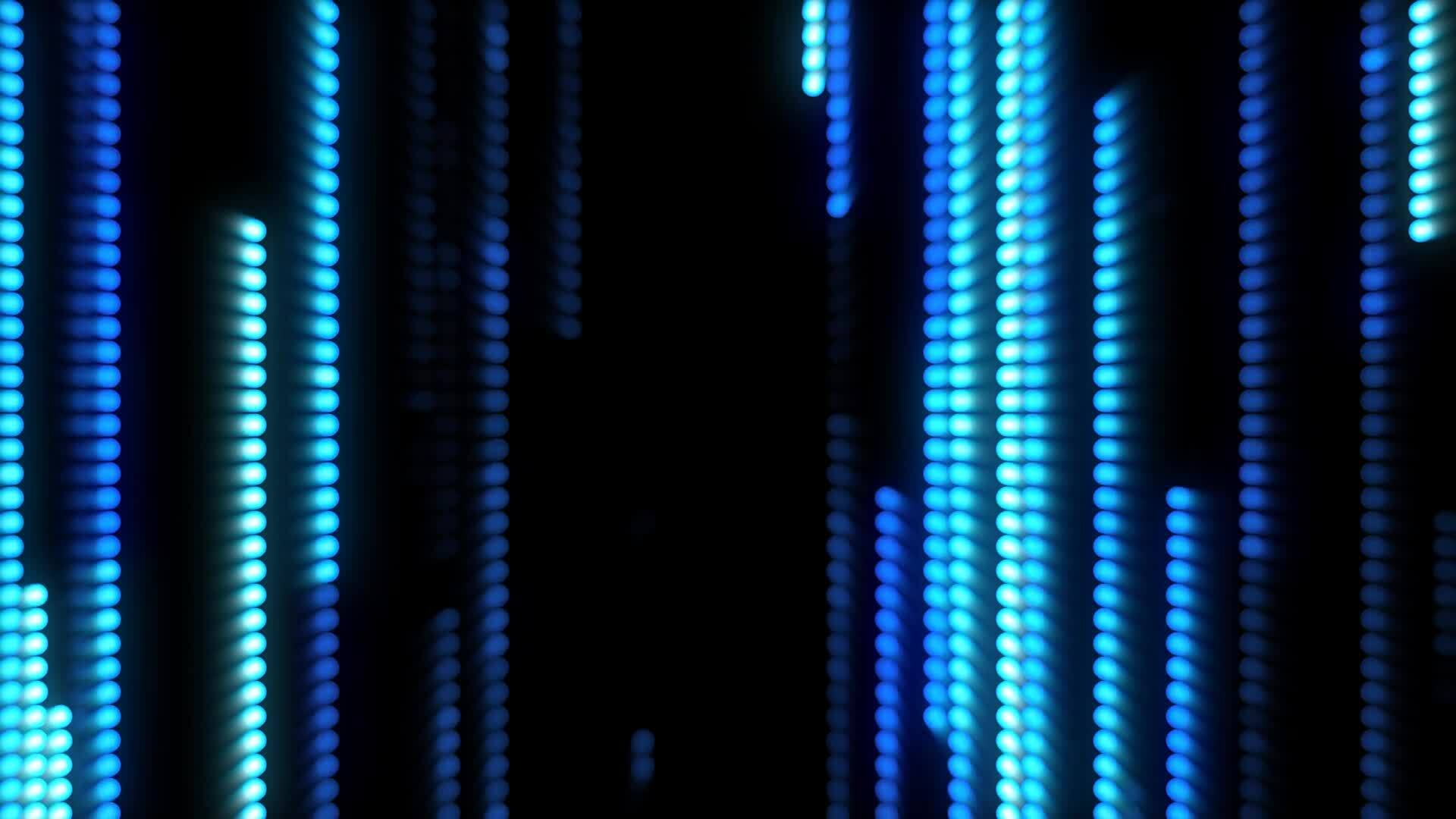 Computer Data High Tech Background Futuristic Glowing Dot Moving