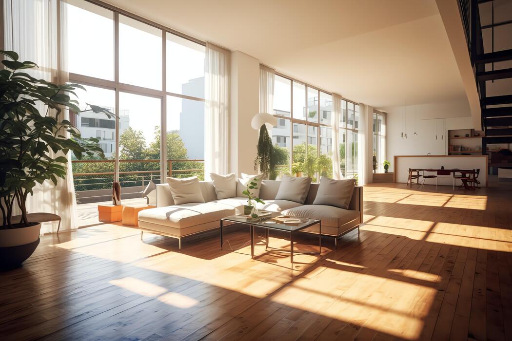 Interior Of An Empty Modern Living Room In 3d Rendering Stock Photos ...