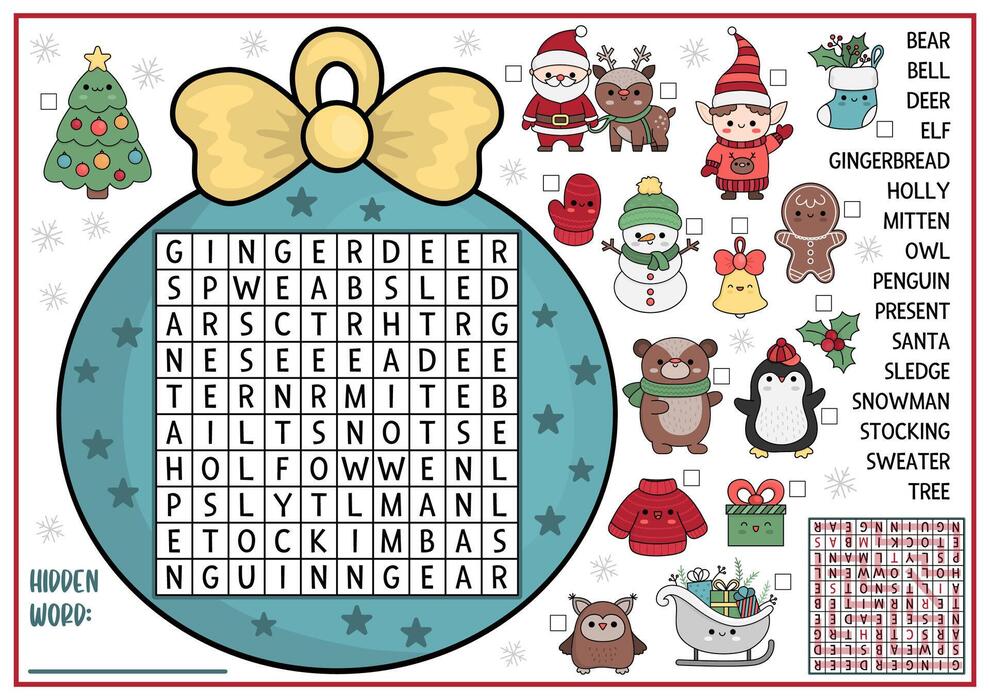 Christmas Word Search Vector Art, Icons, and Graphics for Free Download