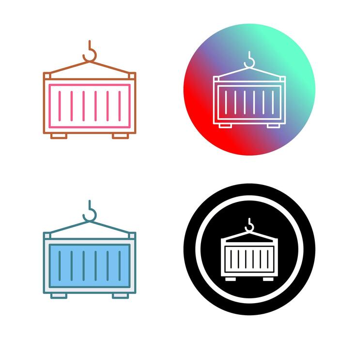 Shipping Container Icon Vector Art, Icons, and Graphics for Free Download