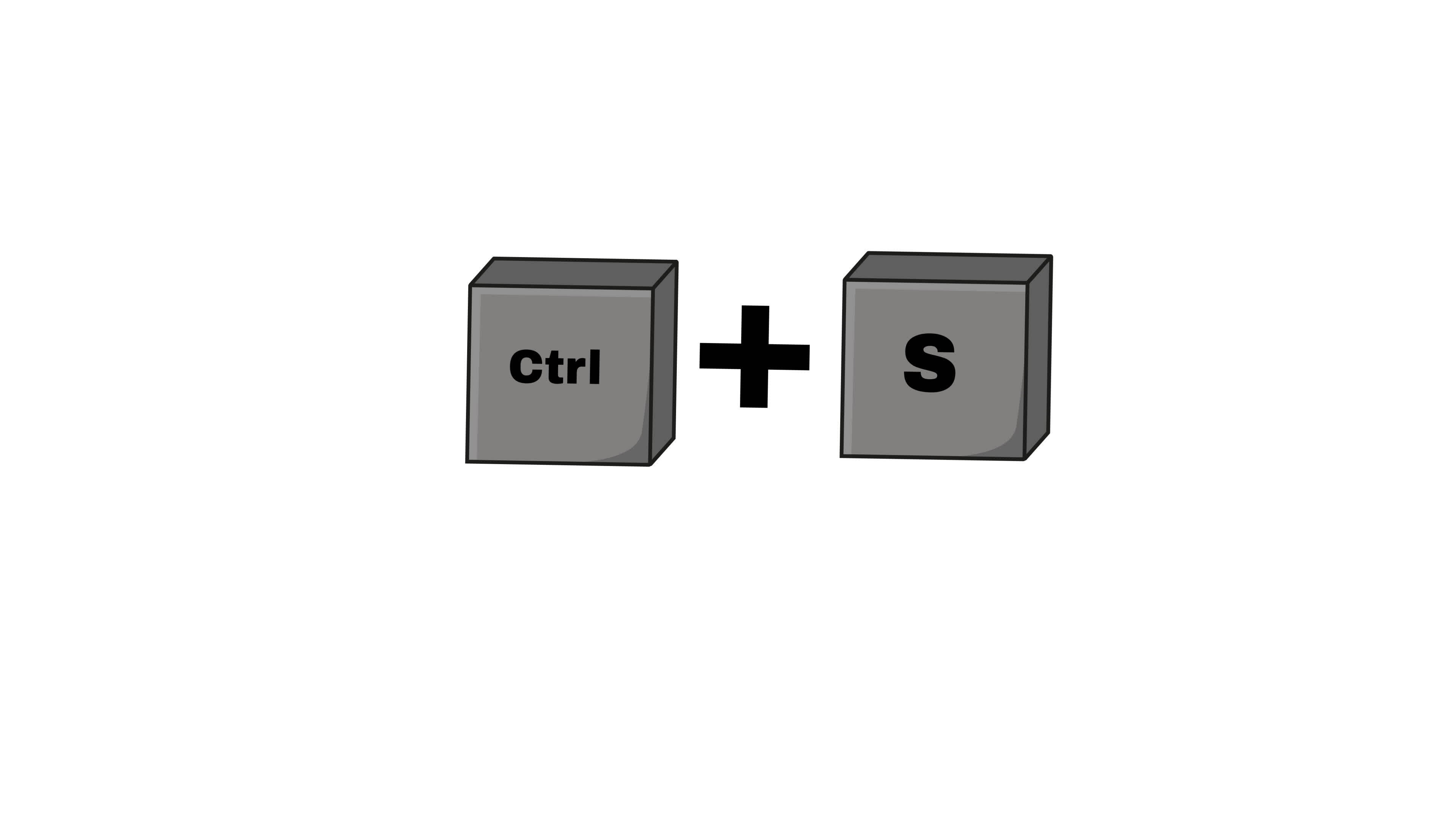 Animation of the shape of the CTRL key and the S key on the keyboard 31391982 Stock Video at ...