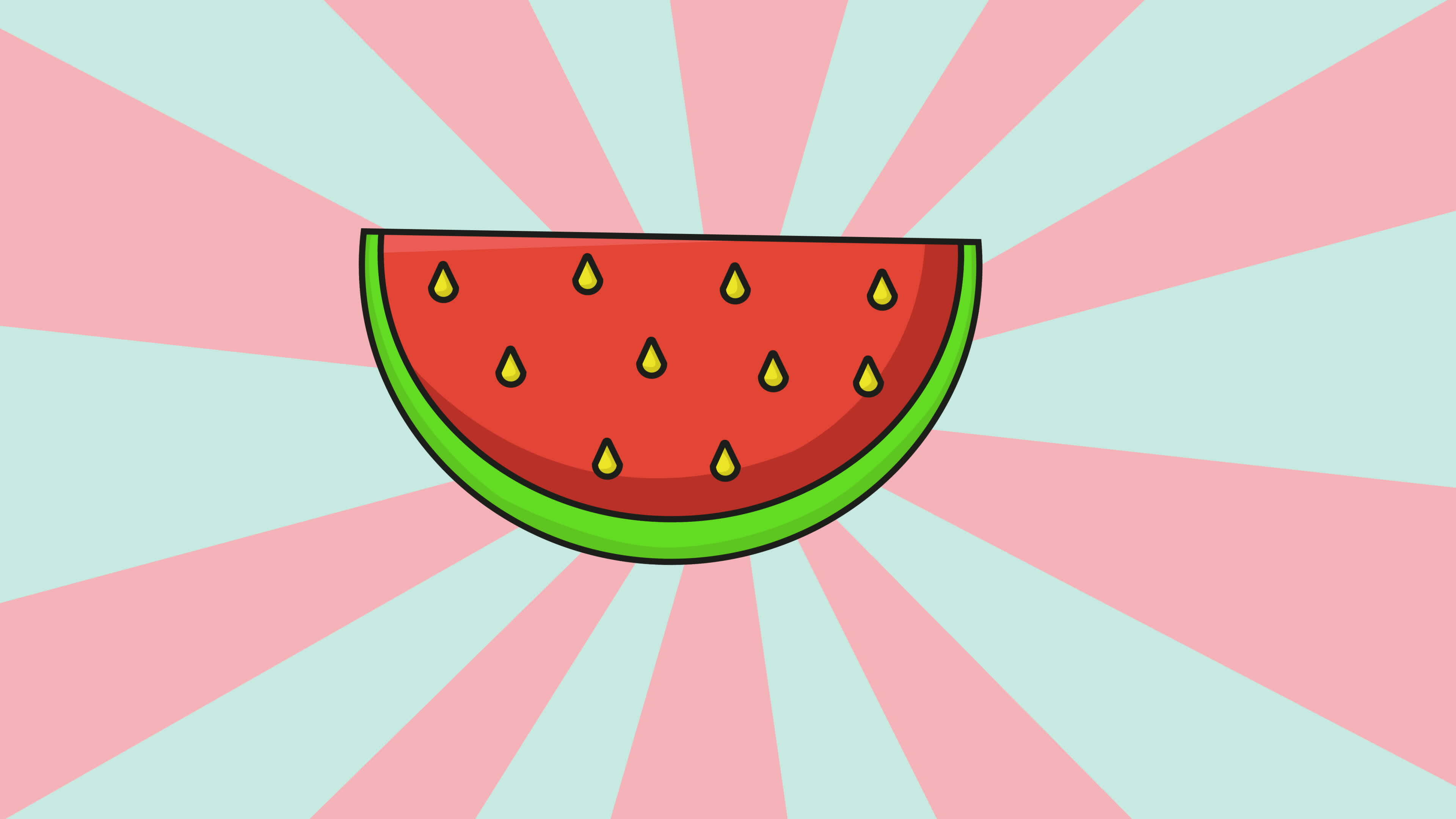 Animated Icon Of A Slice Of Watermelon With A Rotating Background 31392141 Stock Video At Vecteezy