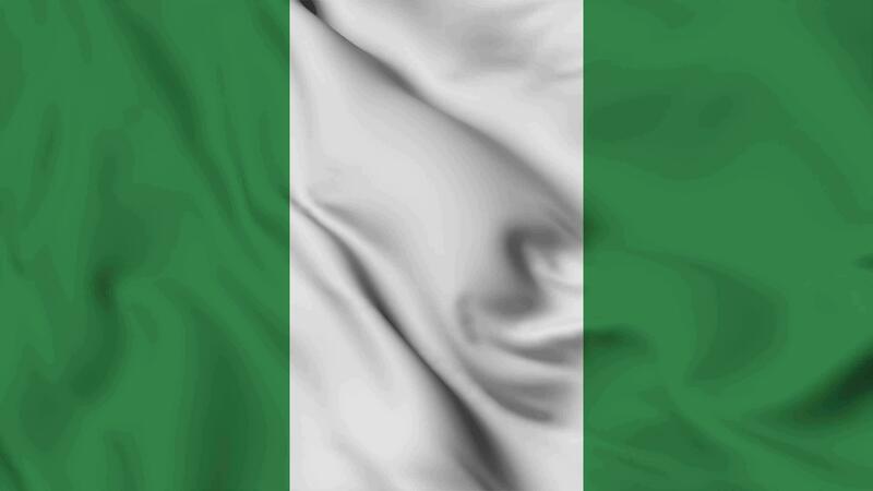 Nigeria flag animation for background in 4k. Happy independence day Nigeria national flag waving ...