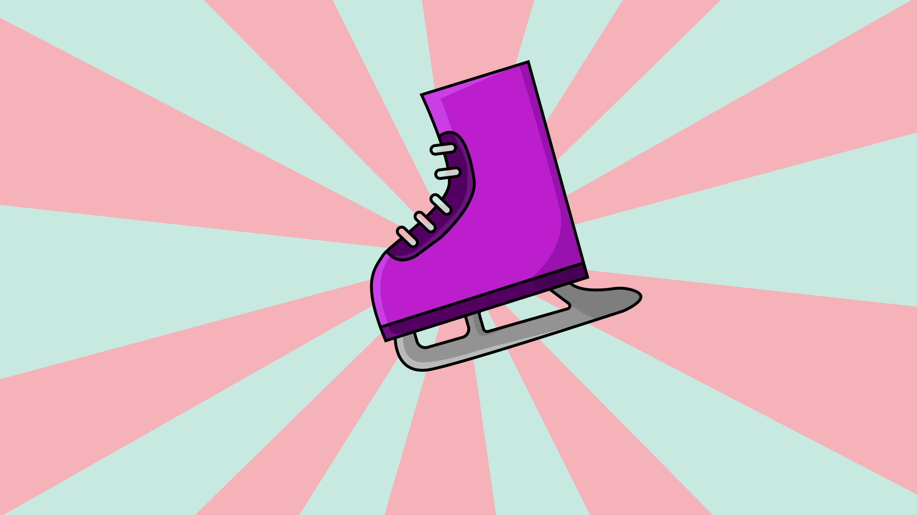 Animation Of An Ice Skating Shoe Icon With A Rotating Background 31652285 Stock Video At Vecteezy