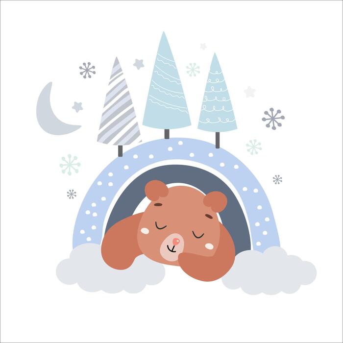 Hibernating Bear Vector Art, Icons, and Graphics for Free Download