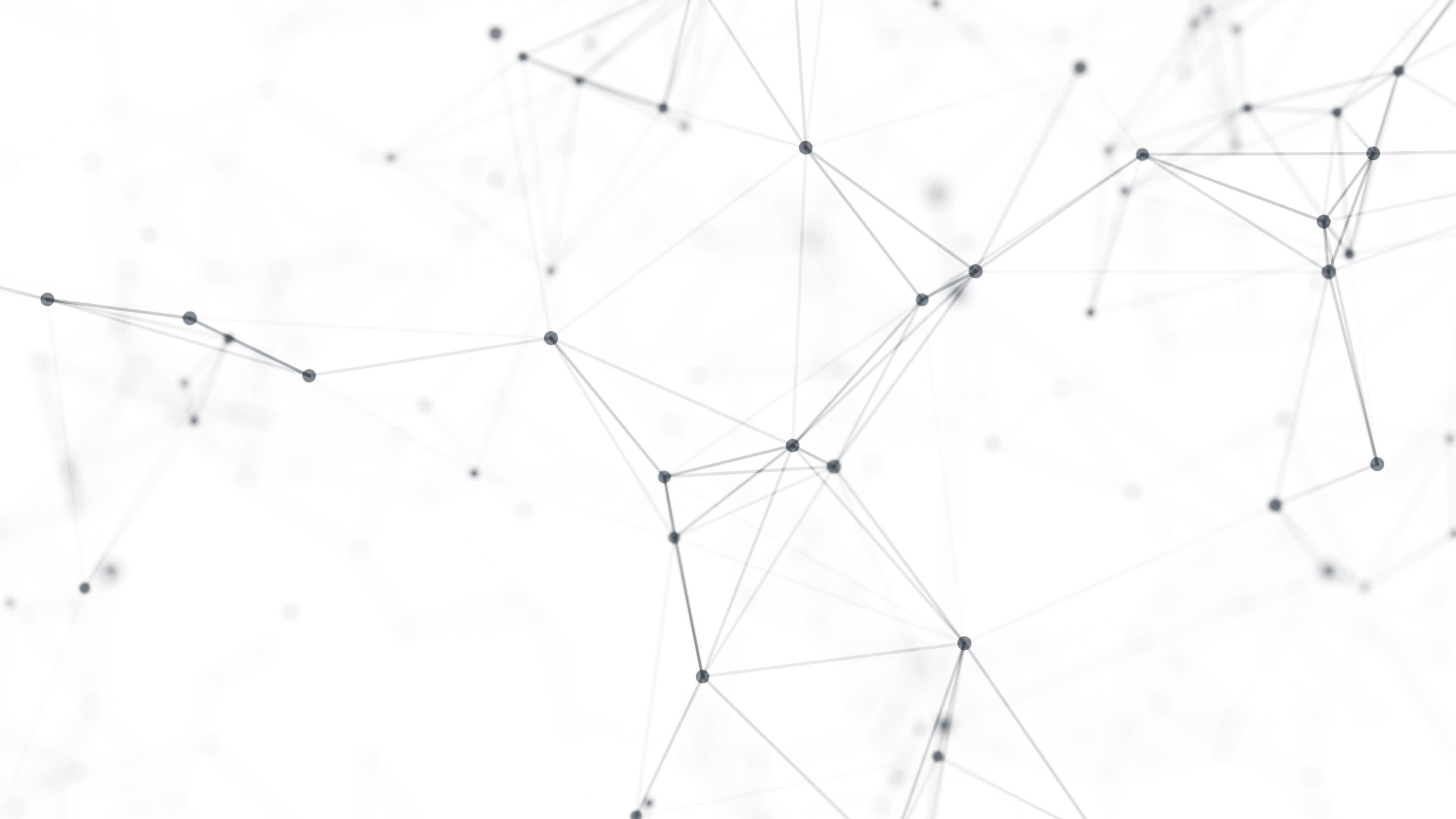 Abstract light futuristic background with a plexus of lines, dots and triangles, digital ...