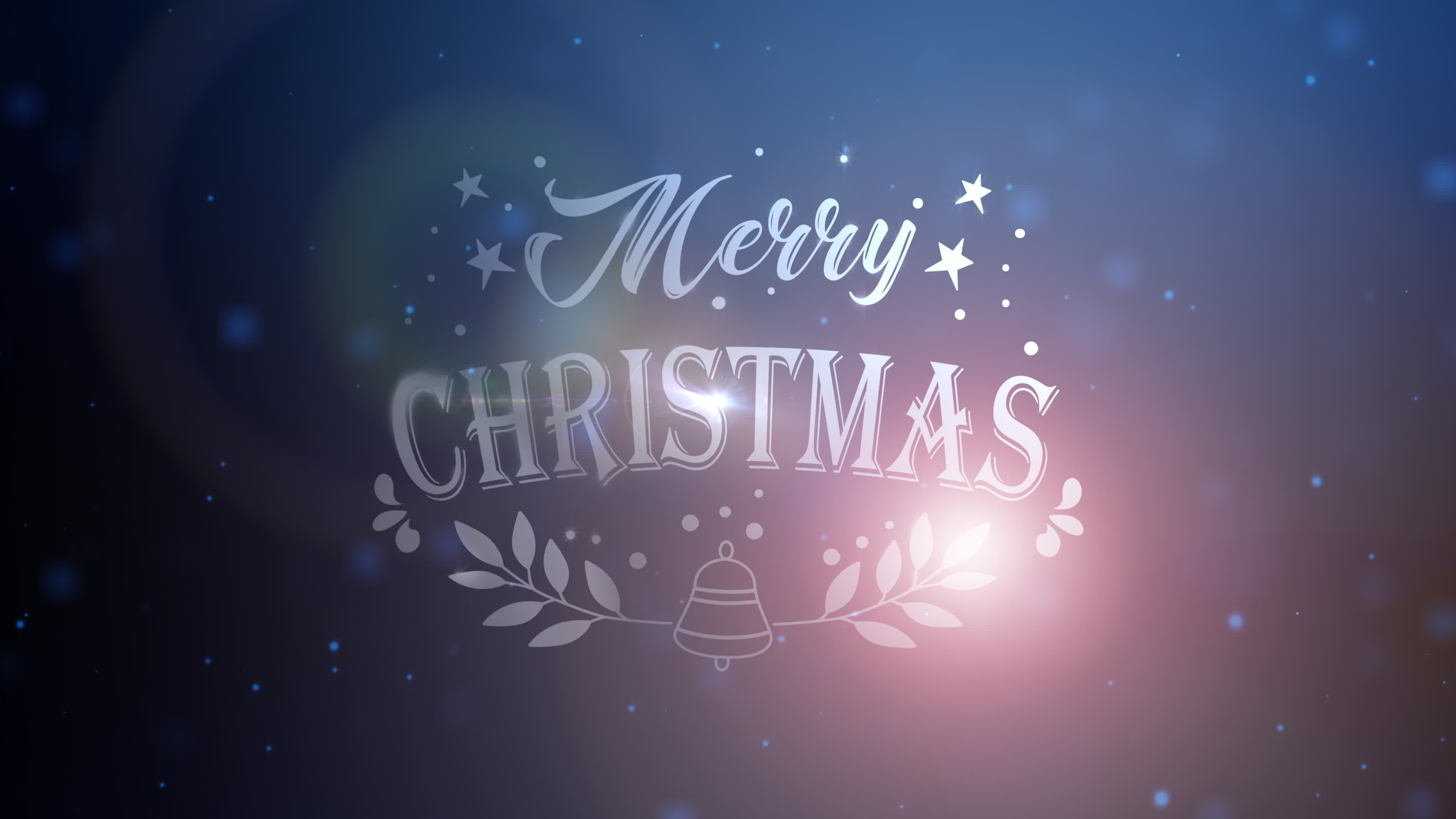 Merry Christmas glittering text and golw particles abstract background ... Merry Christmas glittering text and golw particles abstract background ...