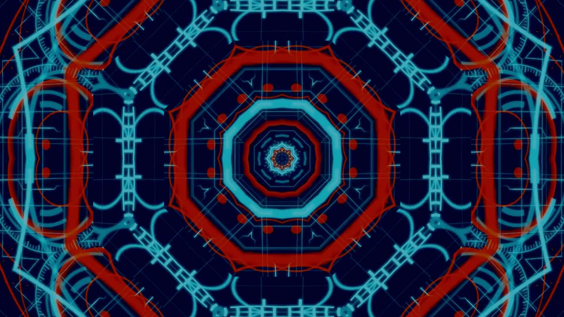 Futuristic Tech Kaleidoscope Geometric Seamless Infinite Loop Vj Loop Motion 31705852 Stock