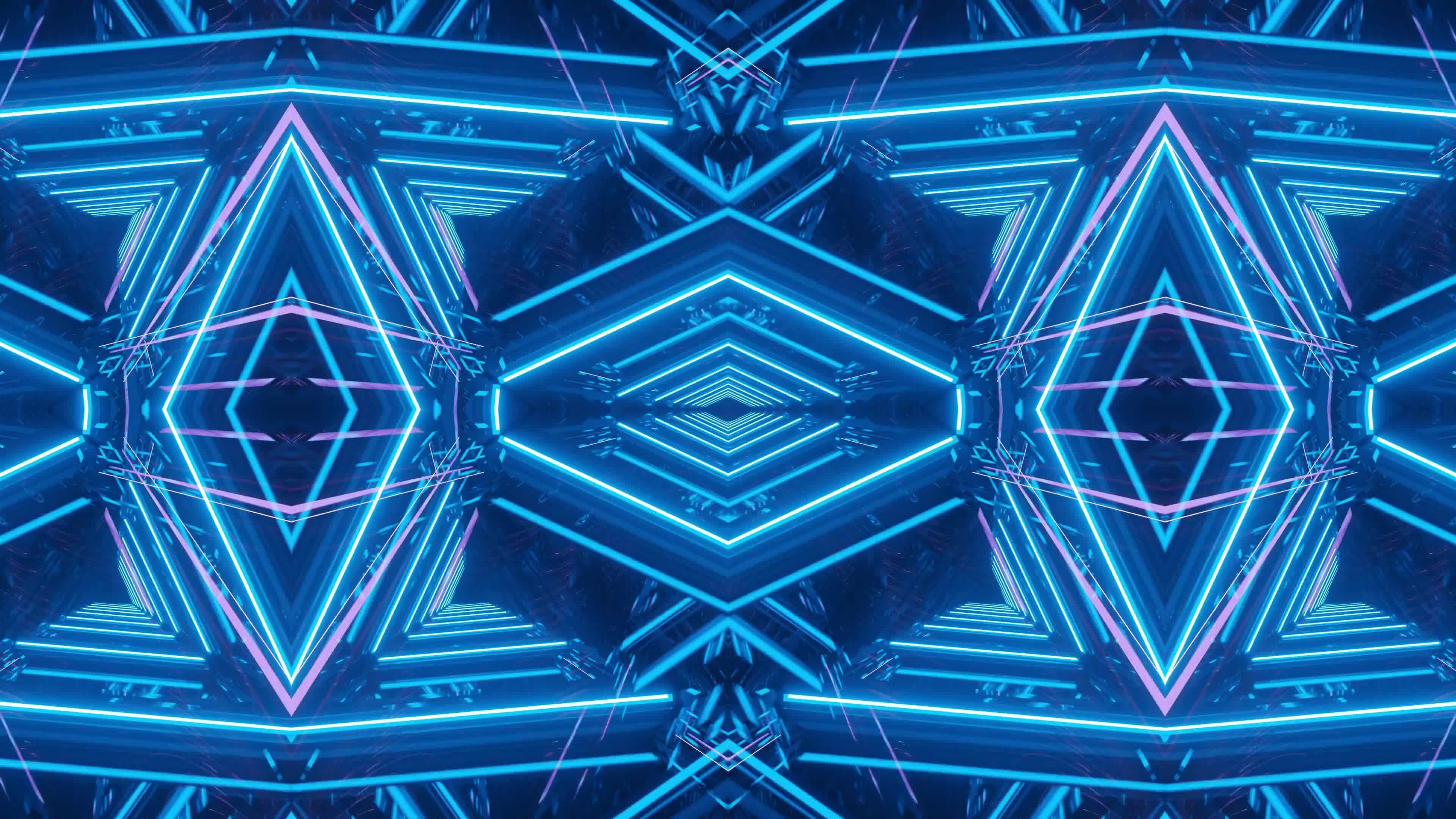 Futuristic Tech Kaleidoscope Geometric Seamless Infinite Loop Vj Loop Motion 31705857 Stock