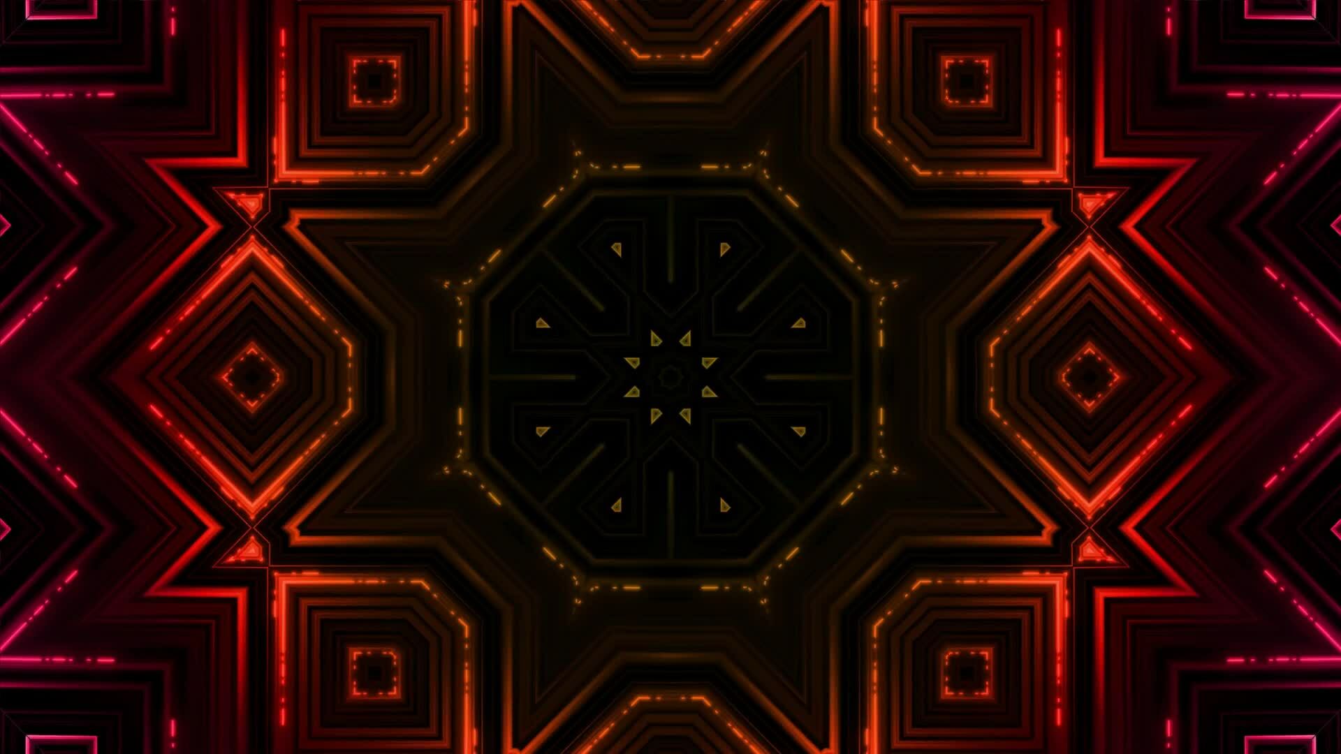 Futuristic Tech Kaleidoscope Geometric Seamless Infinite Loop Vj Loop