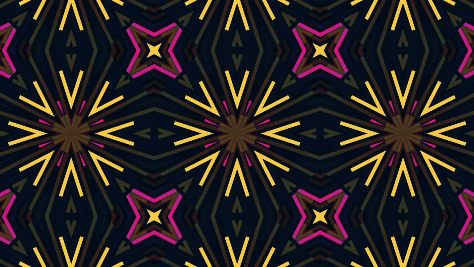 Futuristic Tech Kaleidoscope Geometric Seamless Infinite Loop Vj Loop