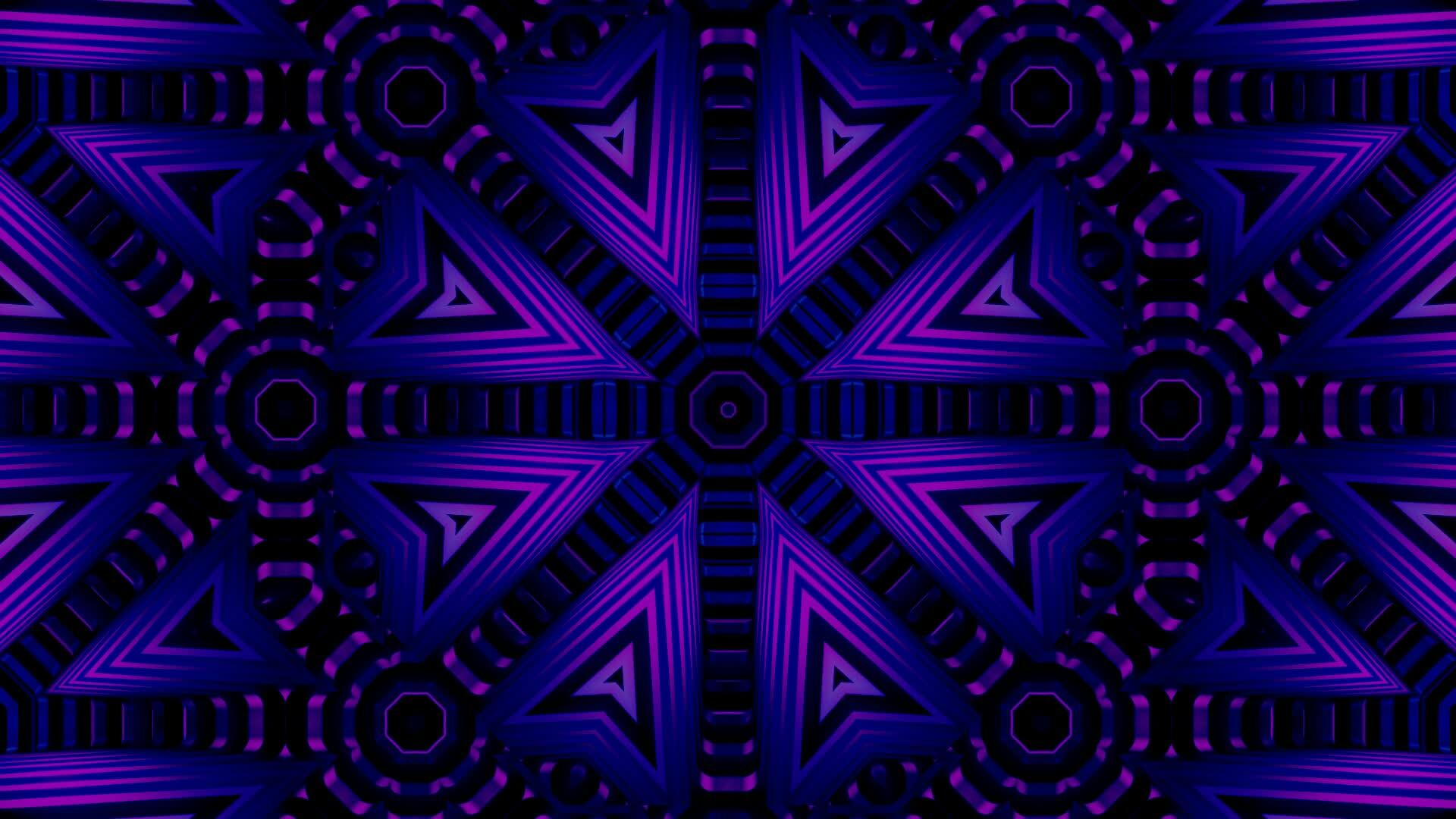 Futuristic Tech Kaleidoscope Geometric Seamless Infinite Loop Vj Loop