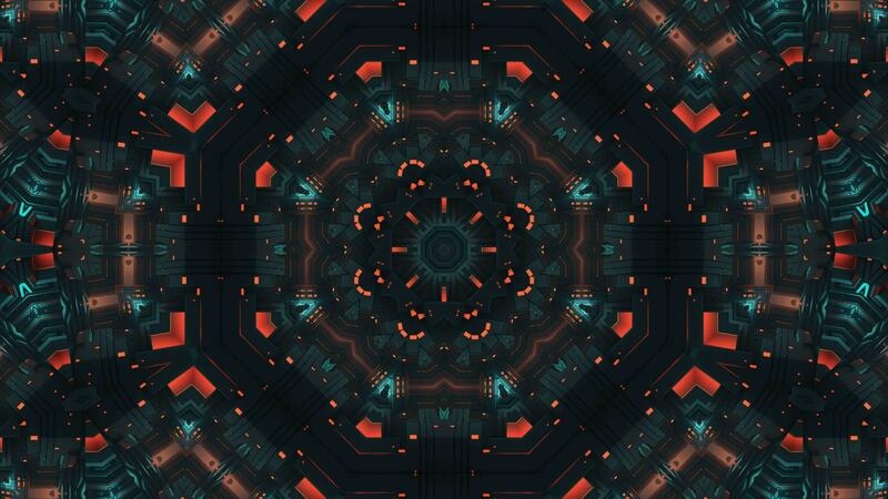 Futuristic Tech Kaleidoscope Geometric Seamless Infinite Loop Vj Loop Motion 31705878 Stock