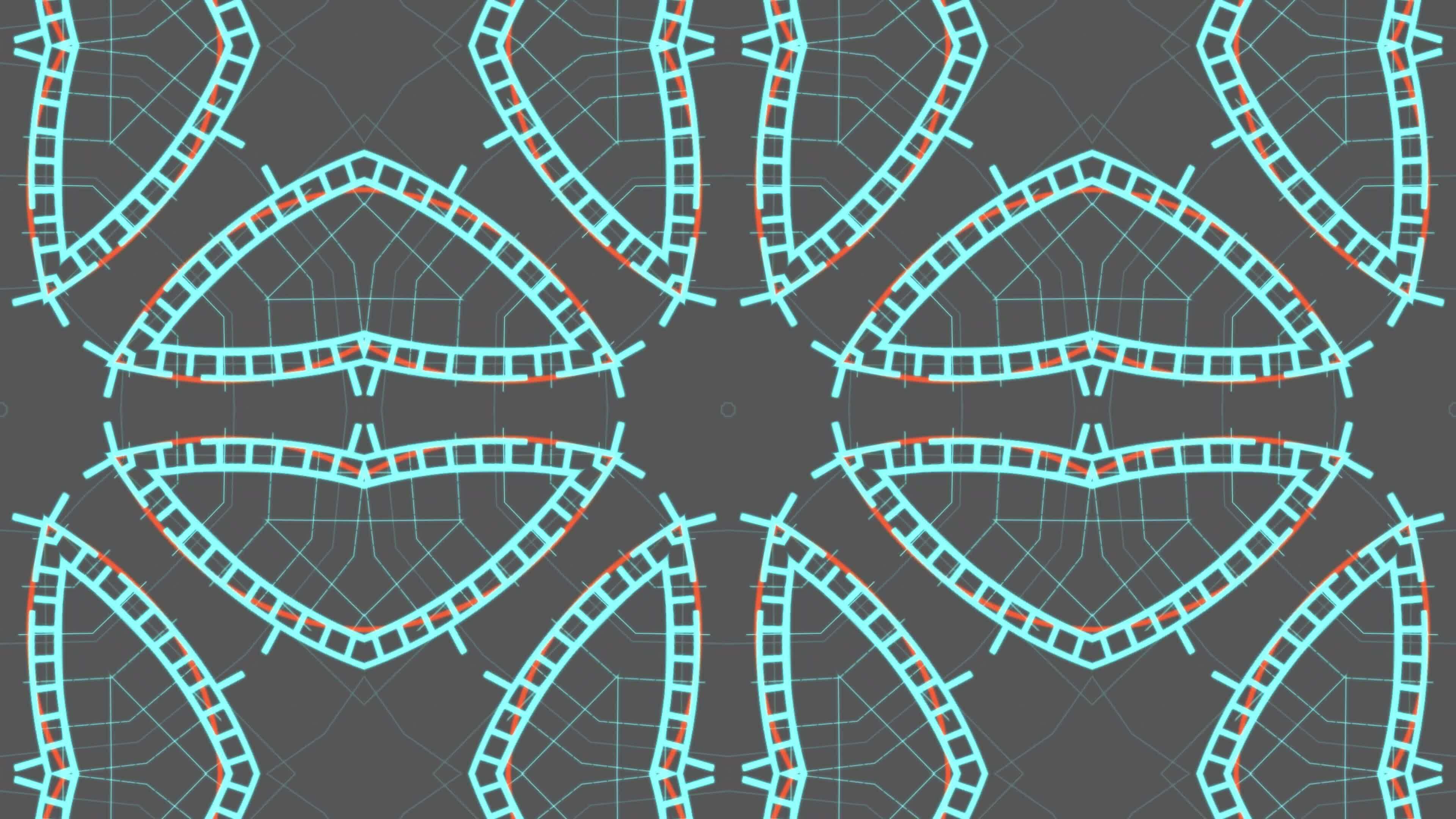 Futuristic Tech Kaleidoscope Geometric Seamless Infinite Loop Vj Loop Motion 31705879 Stock