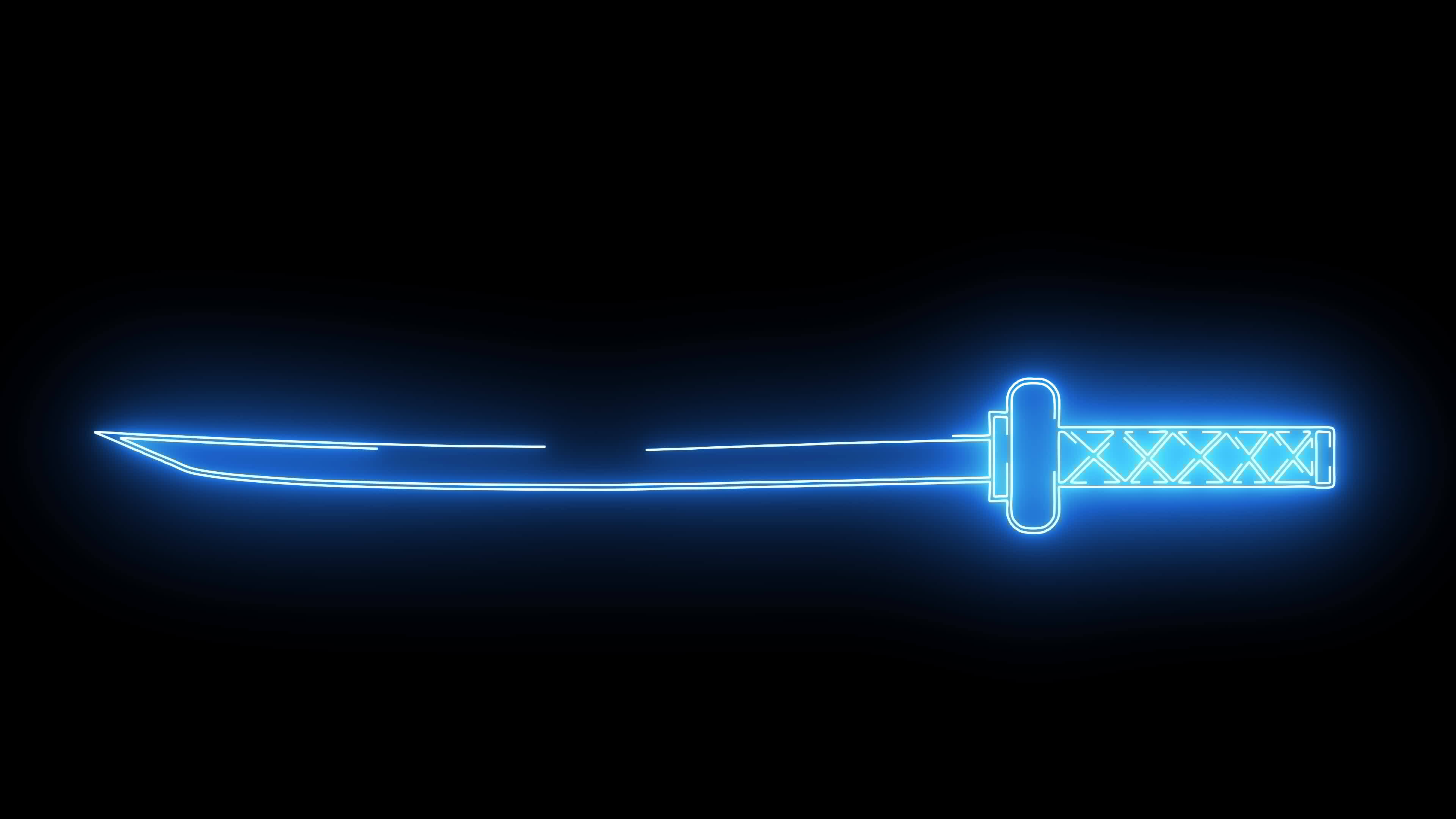 Animated katana sword icon with neon saber effect 31743483 Stock Video at Vecteezy