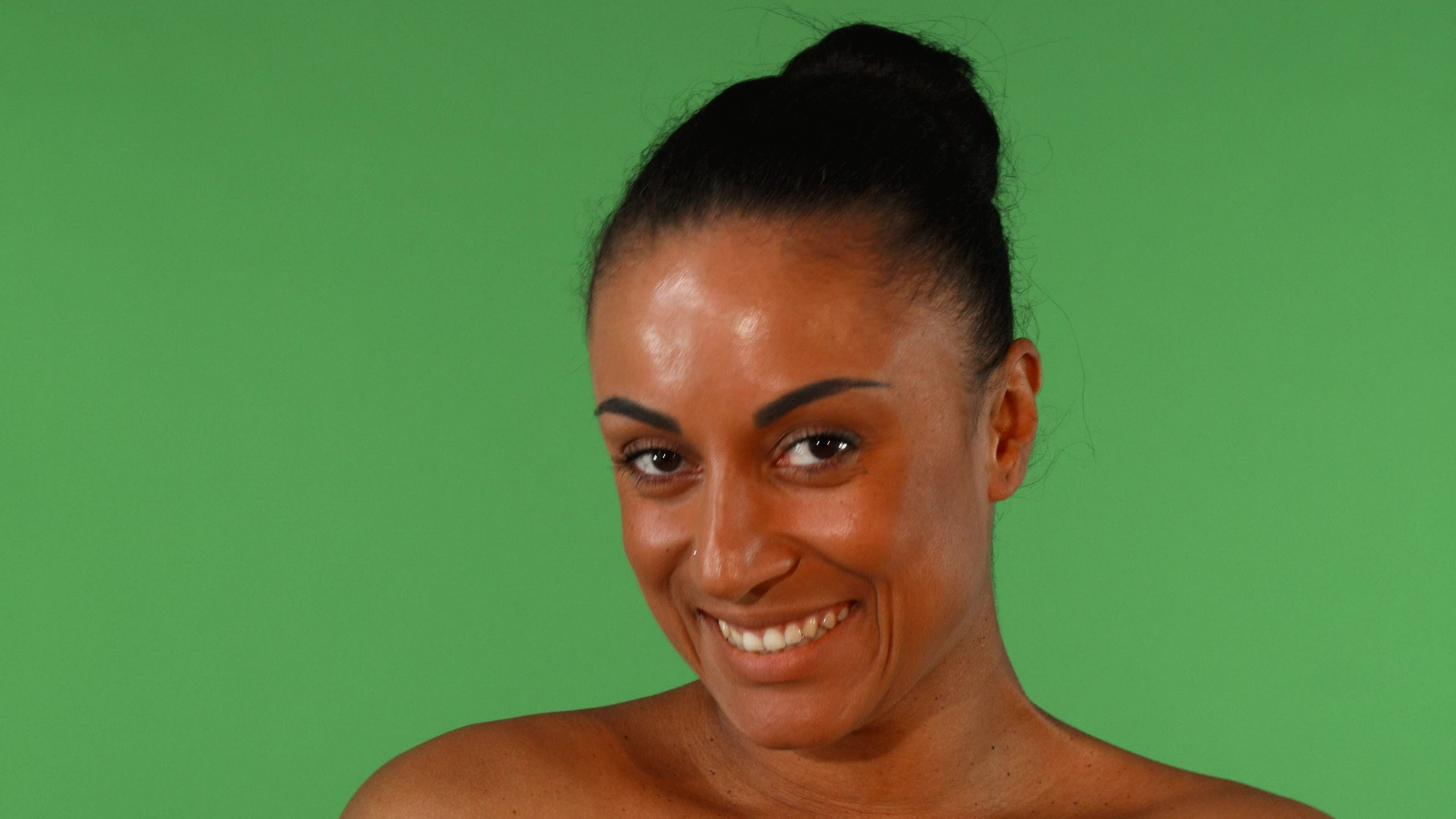 Beautiful African Woman Looking To The Camera Playfully 31760735 Stock