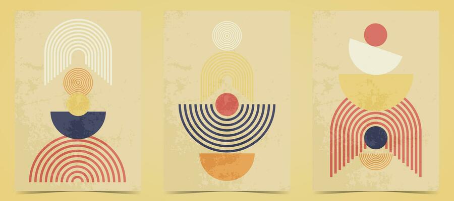 Abstract Boho Aesthetic Geometric Shape Vector Art Icons And Graphics