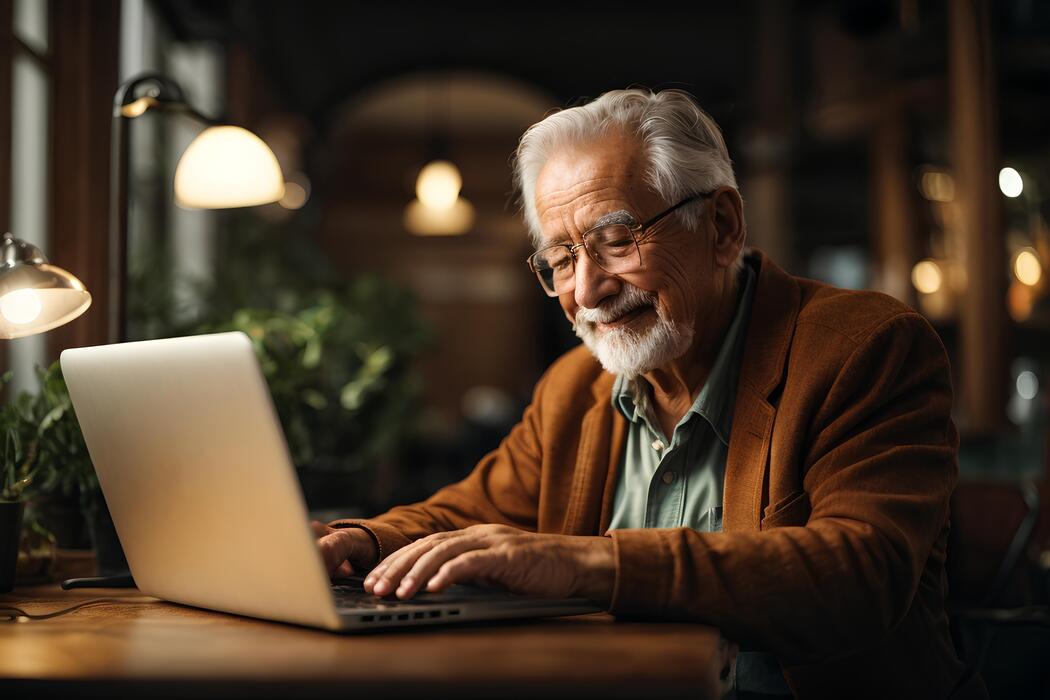 Old Man Computer Stock Photos, Images and Backgrounds for Free Download