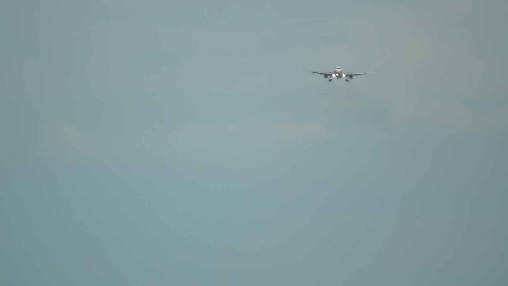 Footage of aircraft approaching landing. Airplane arriving. Plane in ...
