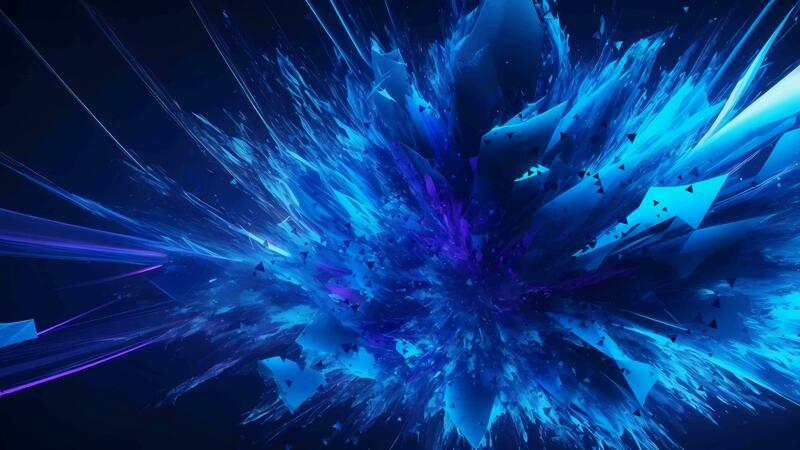 Ai generative, blue explosion wallpaper hd wallpaper 32036998 Stock Video at Vecteezy