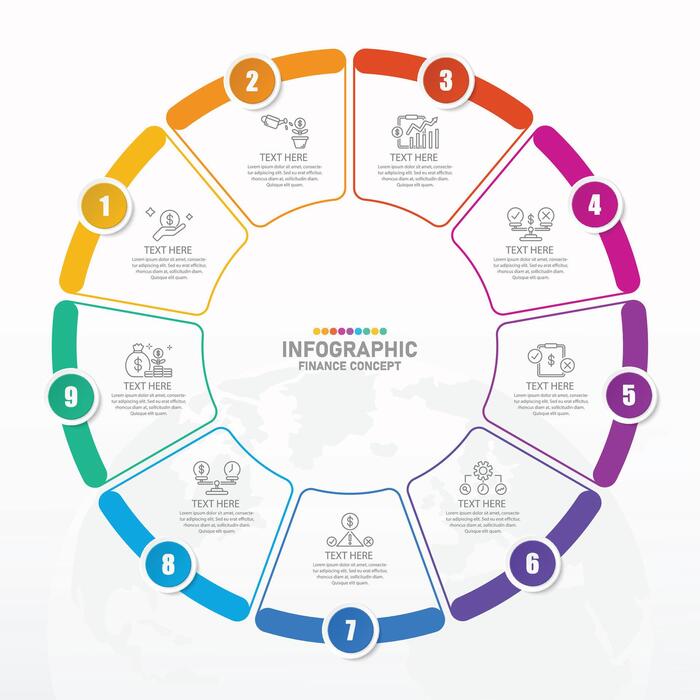 7 Point Infographic Vector Art, Icons, and Graphics for Free Download