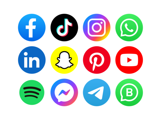 Social Media Icon Set Pngs For Free Download