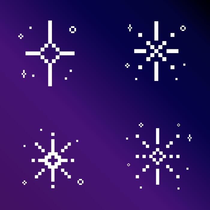 Pixel Sparkle Vector Art, Icons, and Graphics for Free Download