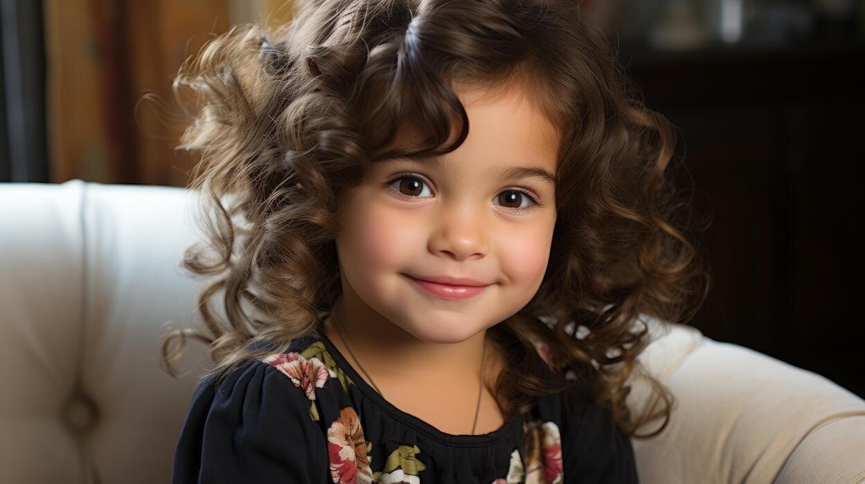 Little Girl Curly Hair Stock Photos, Images and Backgrounds for Free ...