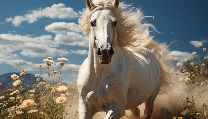Page 2 | White Horse Running Stock Photos, Images and Backgrounds for Free Download