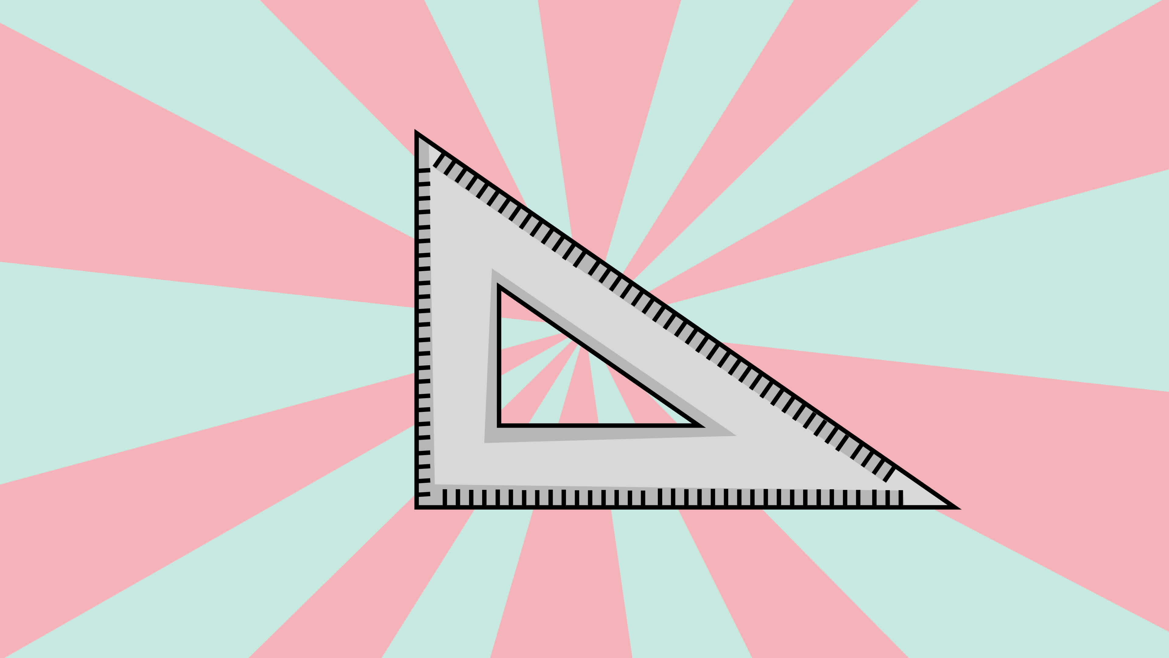 Animated video of an angled ruler icon with a rotating background ...
