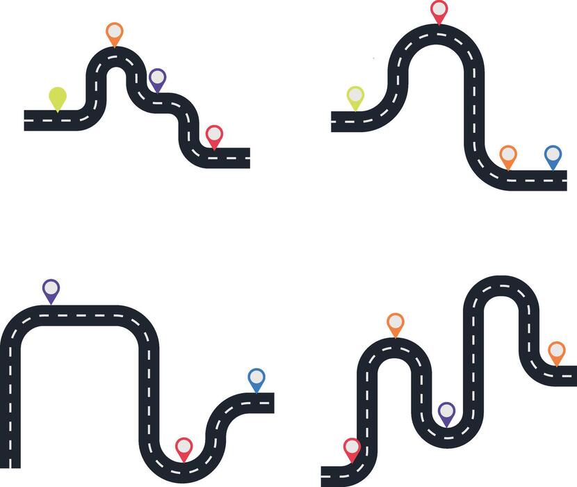 Road Map Infographic Vector Art, Icons, and Graphics for Free Download