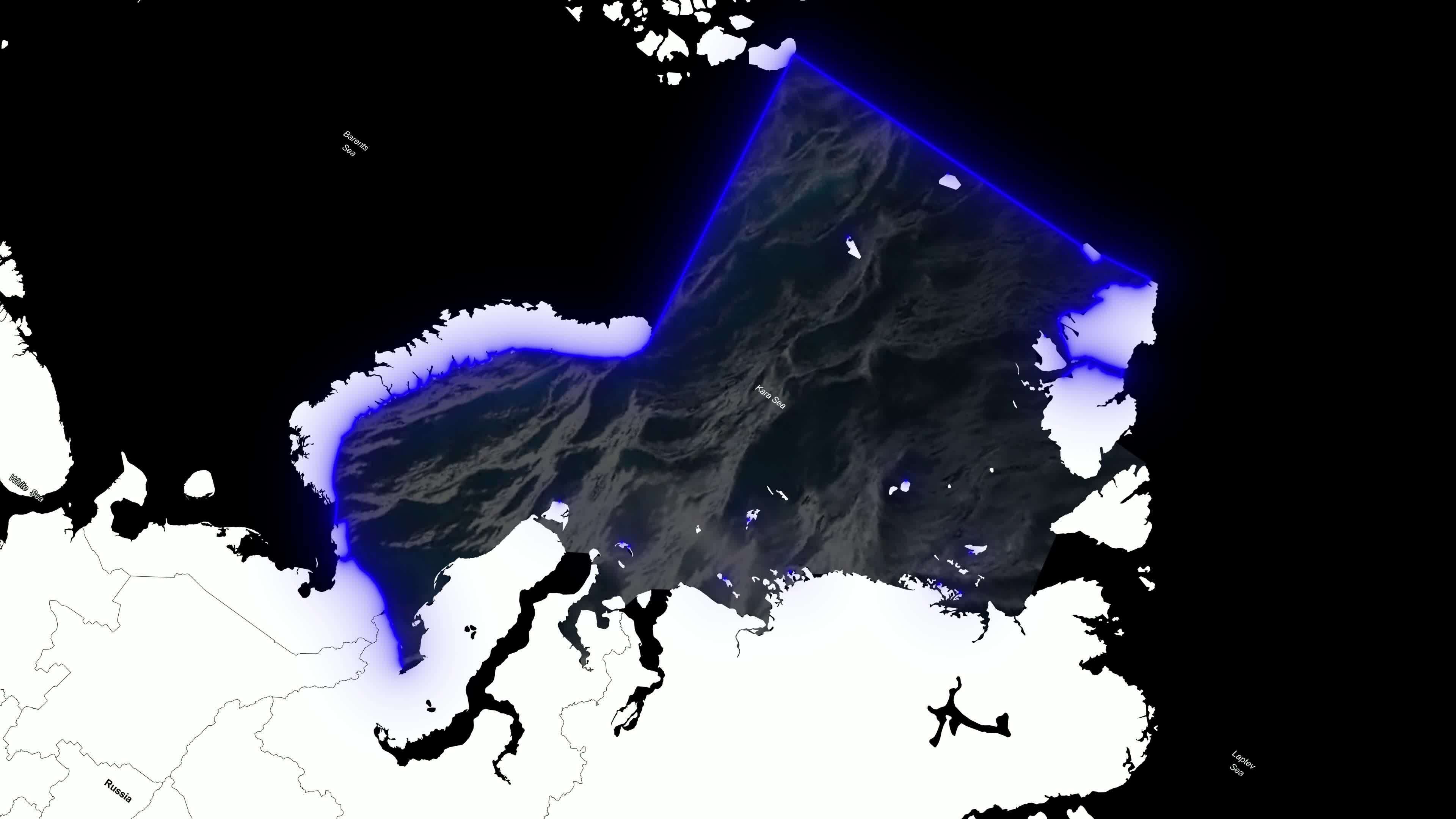 Kara Sea Map 32308430 Stock Video at Vecteezy