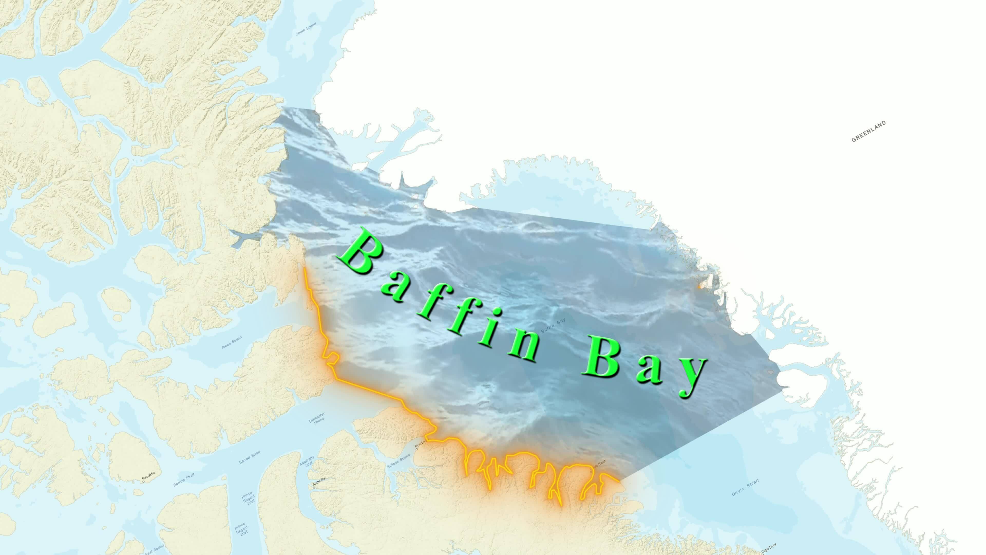 Baffin Bay Map . 32308436 Stock Video at Vecteezy