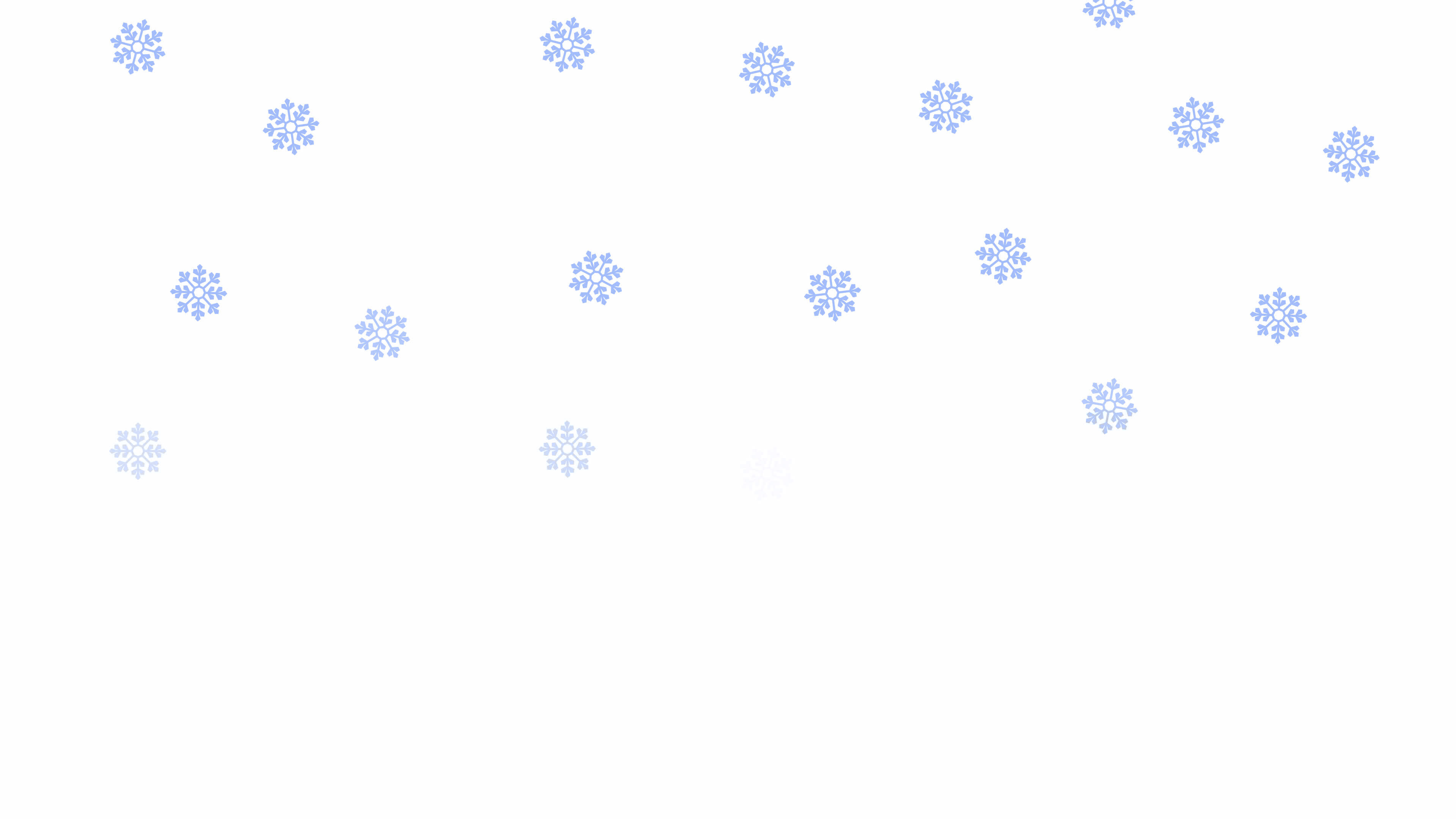 Snowflakes snowing 2D objects animation. Snowfall new year. Blizzard winter flat cartoon 4K ...