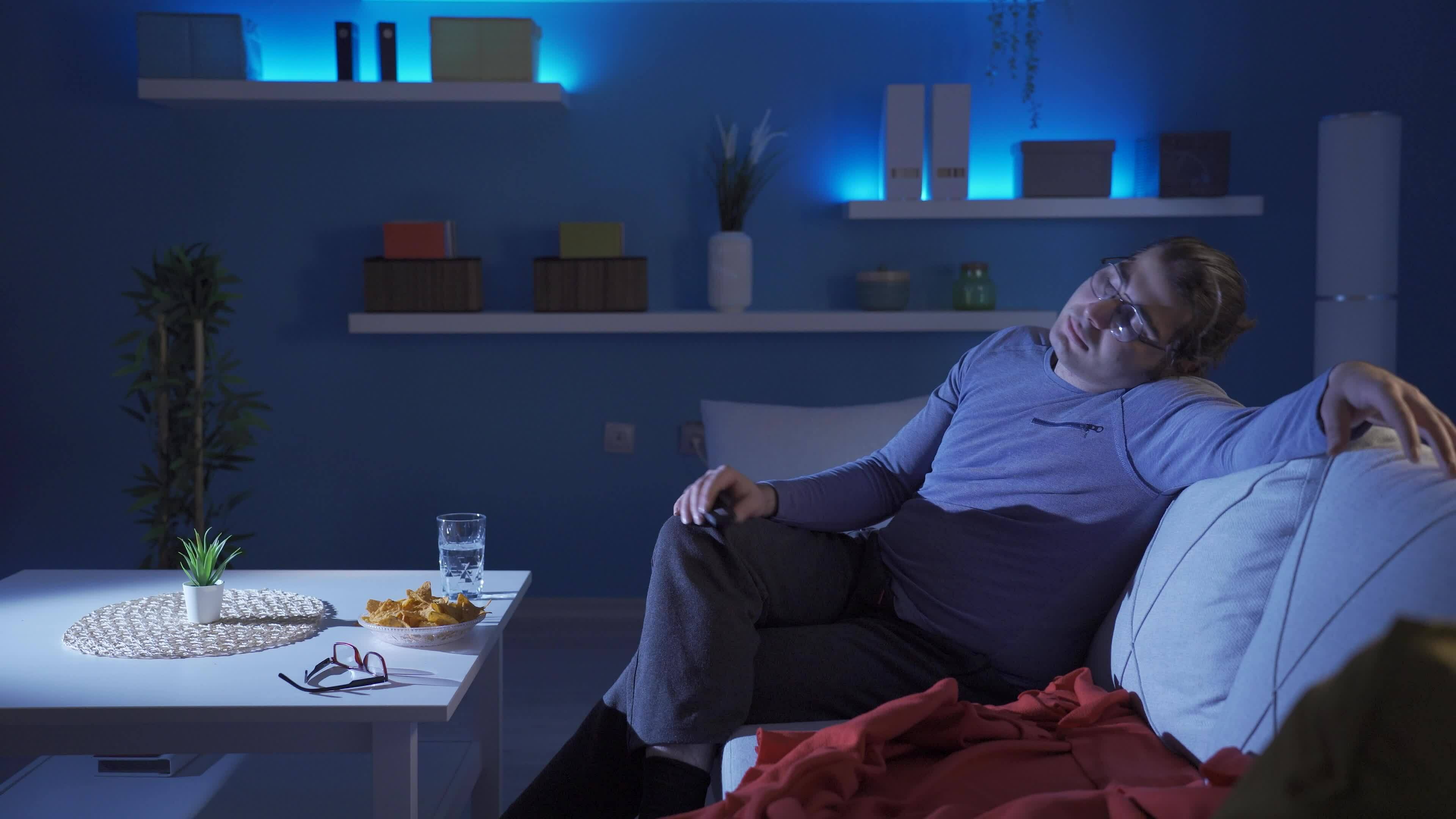 The man who fell asleep while watching TV. 32331845 Stock Video at Vecteezy The man who fell asleep while watching TV. 32331845 Stock Video at Vecteezy