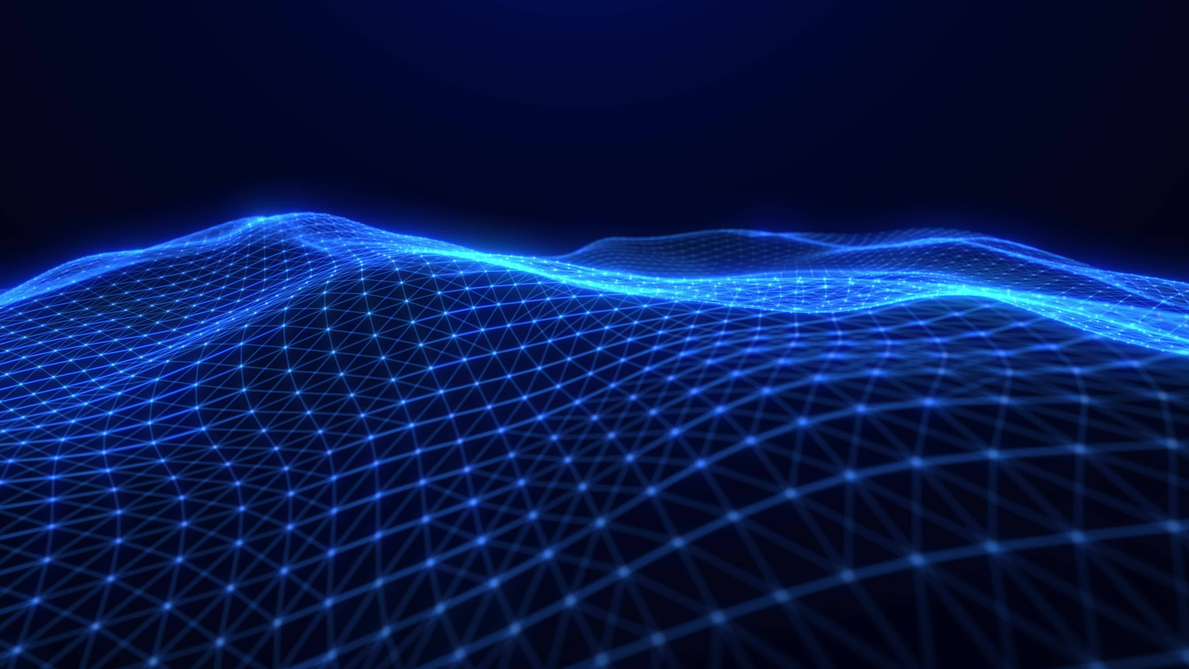Digital Dynamic Plexus Wave Data Stream Abstract Cyber Technology