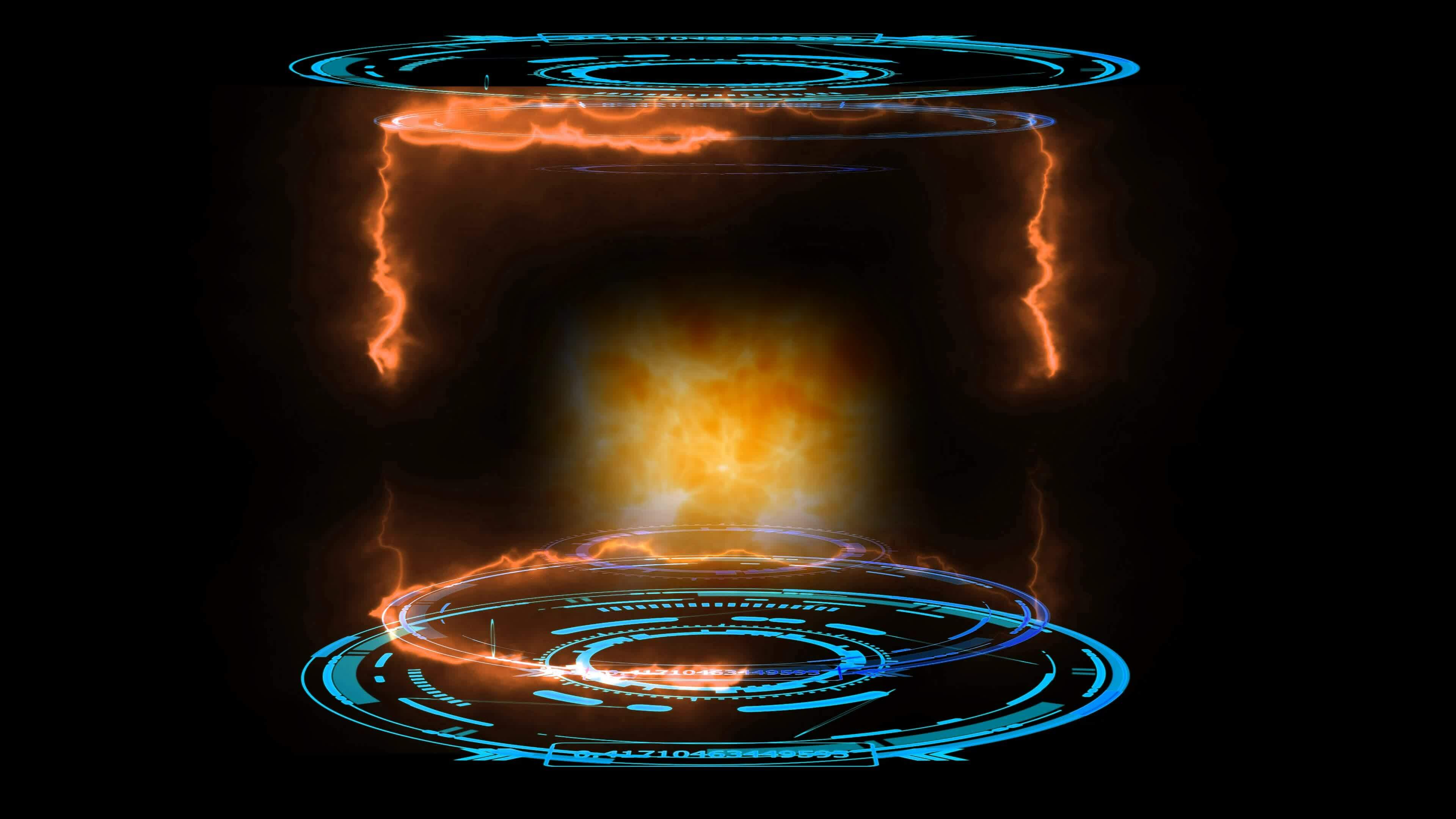 Nuclear Fusion Engine Simulation Of Atomic Collision To Release Mass Power In Digital Blue