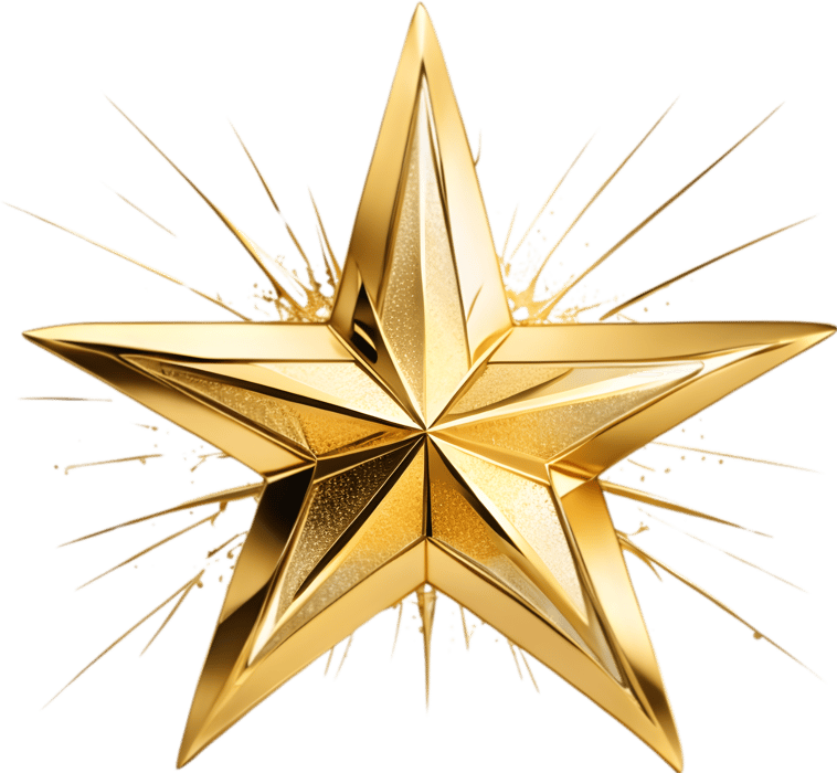 Estrella Dorado PNG para descargar gratis