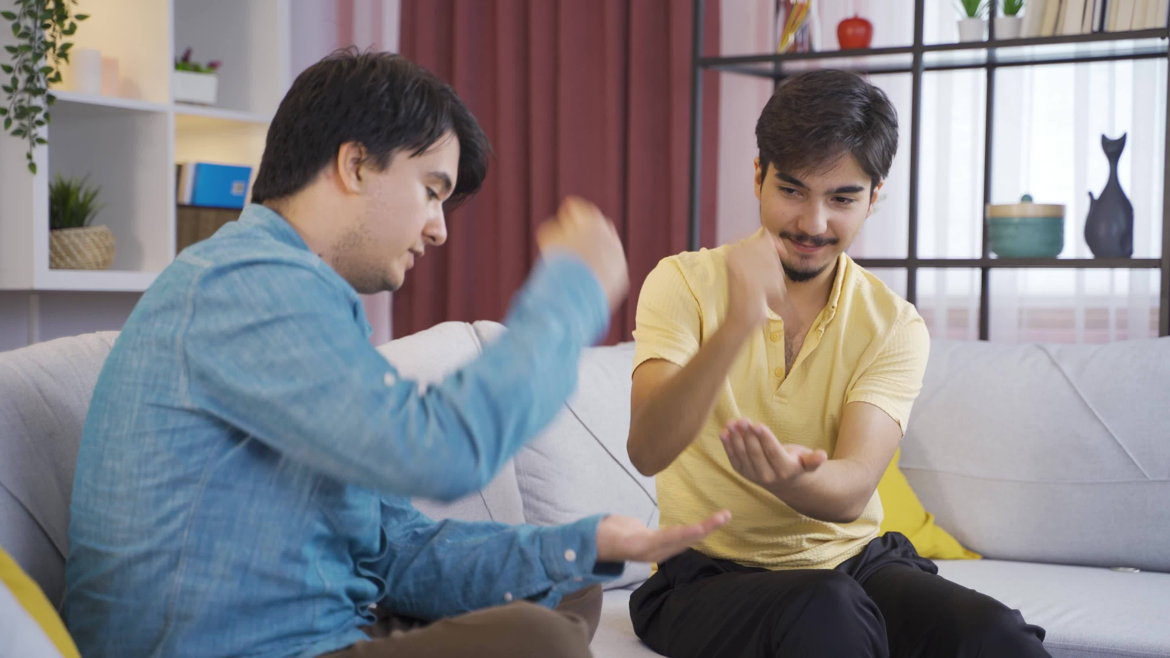 Friends Playing Rock Paper Scissors Game 32425657 Stock Video At Vecteezy