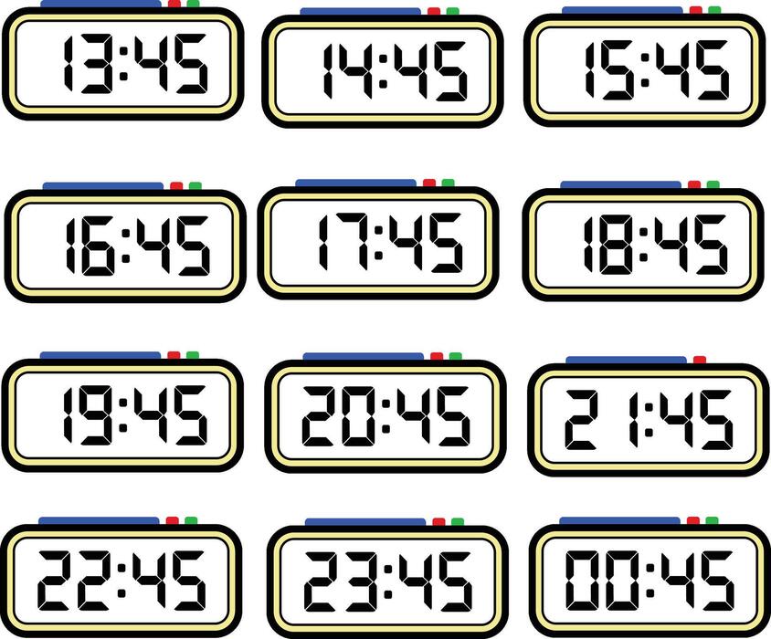 Digital Clock Vector Art, Icons, and Graphics for Free Download