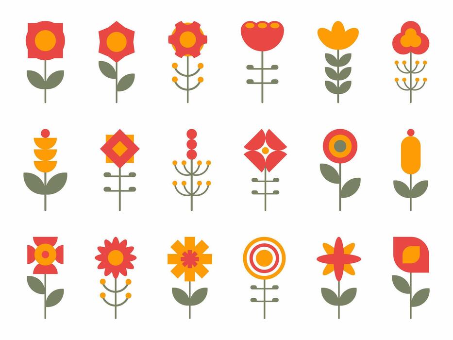 Flat Flower Pattern Vector Art, Icons, and Graphics for Free Download