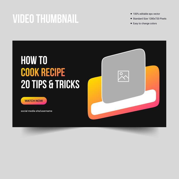 Youtube Thumbnail Vector Art, Icons, and Graphics for Free Download