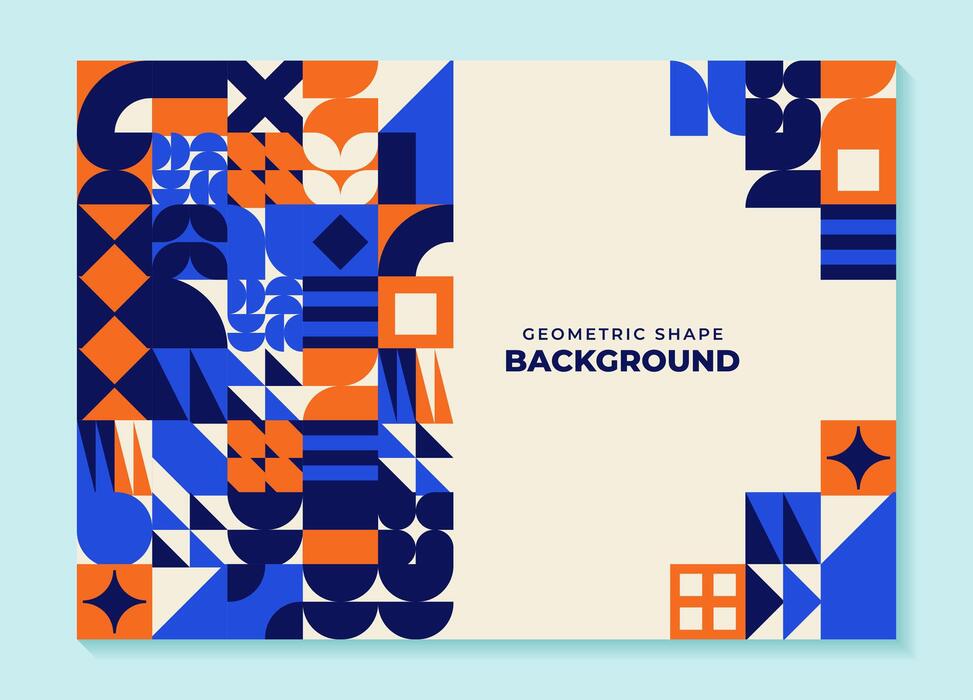 Abstract Flat Geometric Background Vector Art, Icons, and Graphics for ...