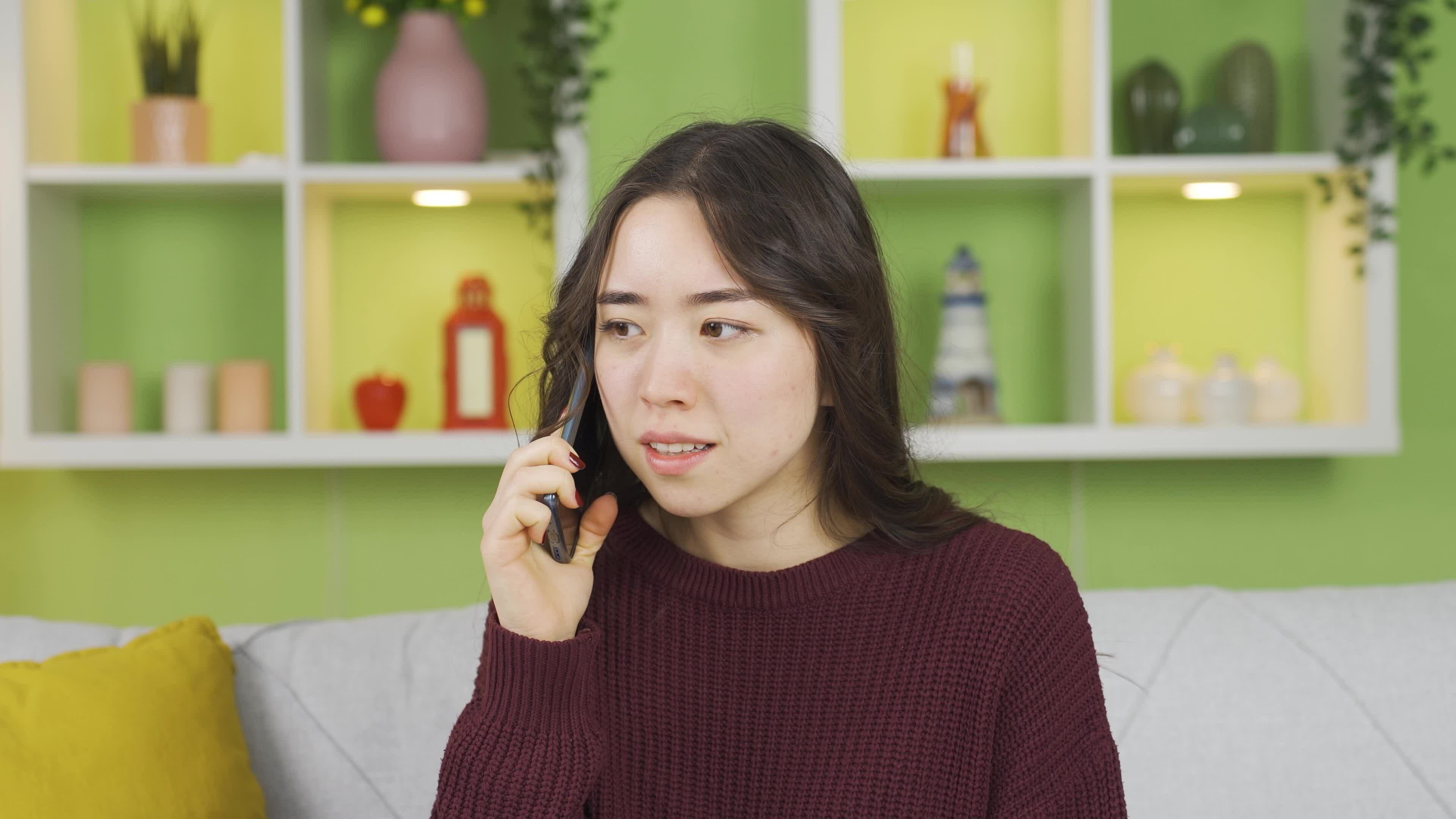 Frustrated Asian young woman gets upset and angry. 32965277 Stock Video ...