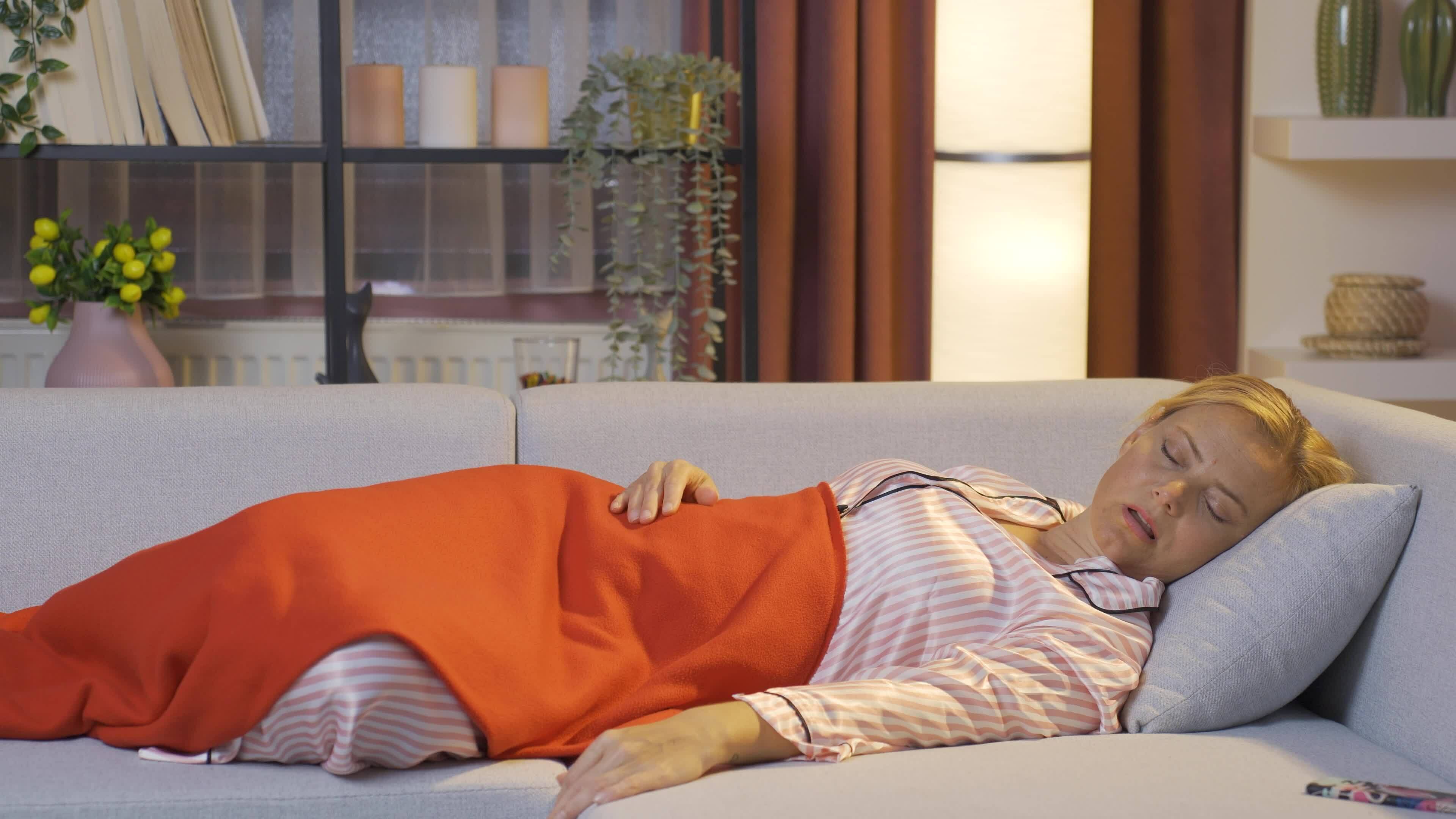 Woman snoring while sleeping. 32966214 Stock Video at Vecteezy Woman snoring while sleeping. 32966214 Stock Video at Vecteezy