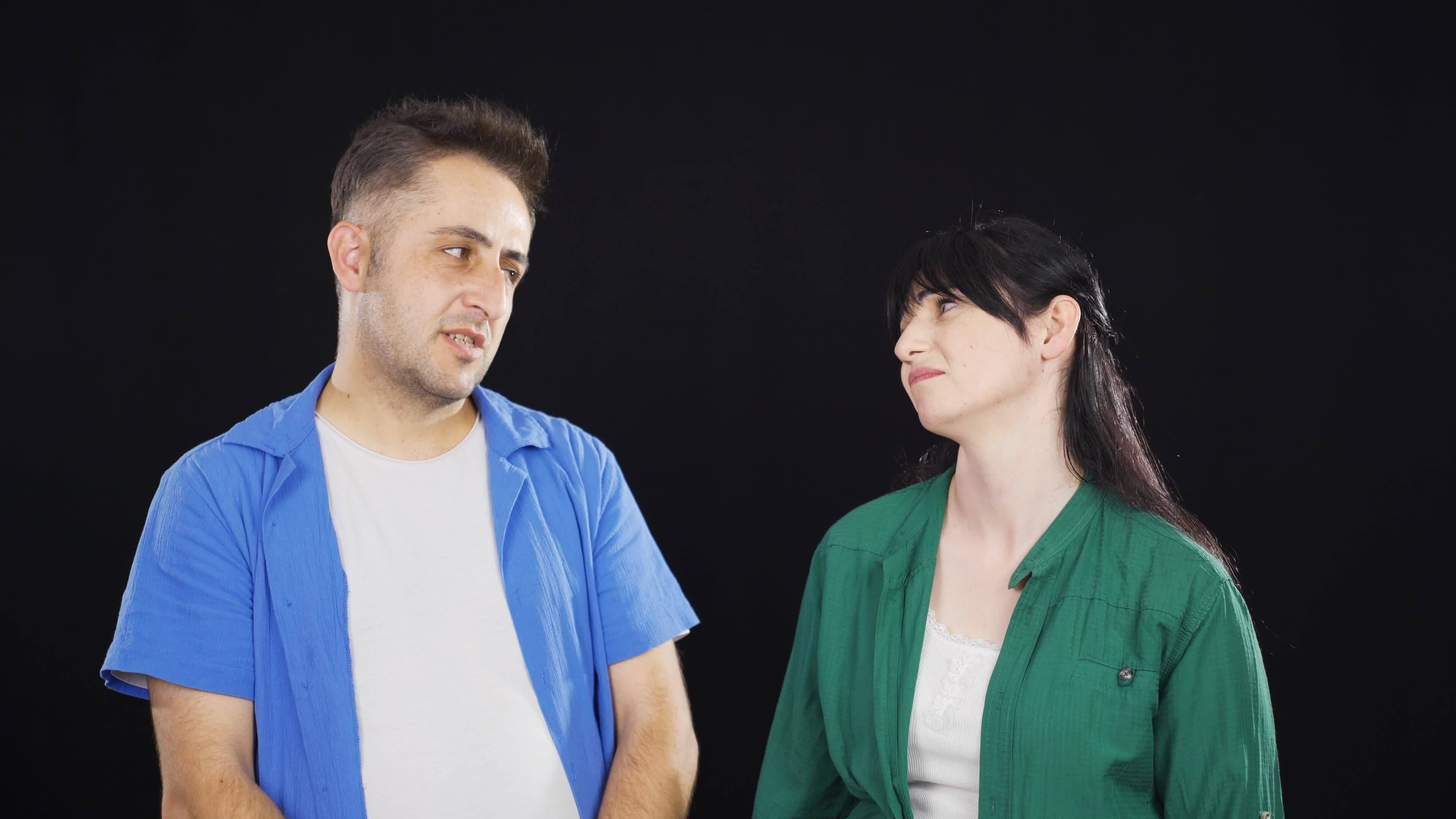 The couple, bored of each other, sighs. 32967256 Stock Video at Vecteezy