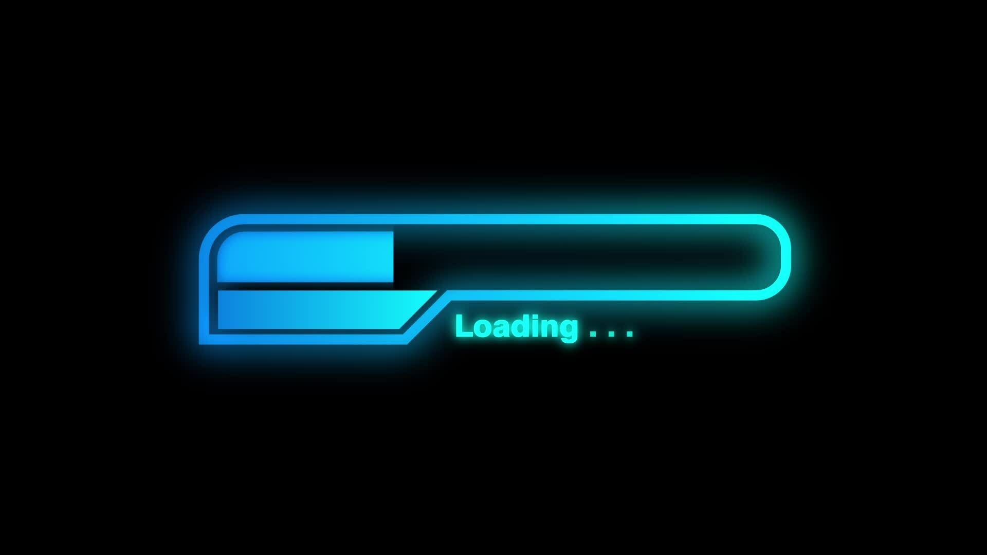 Loading animation with blue glow style 32985707 Stock Video at Vecteezy